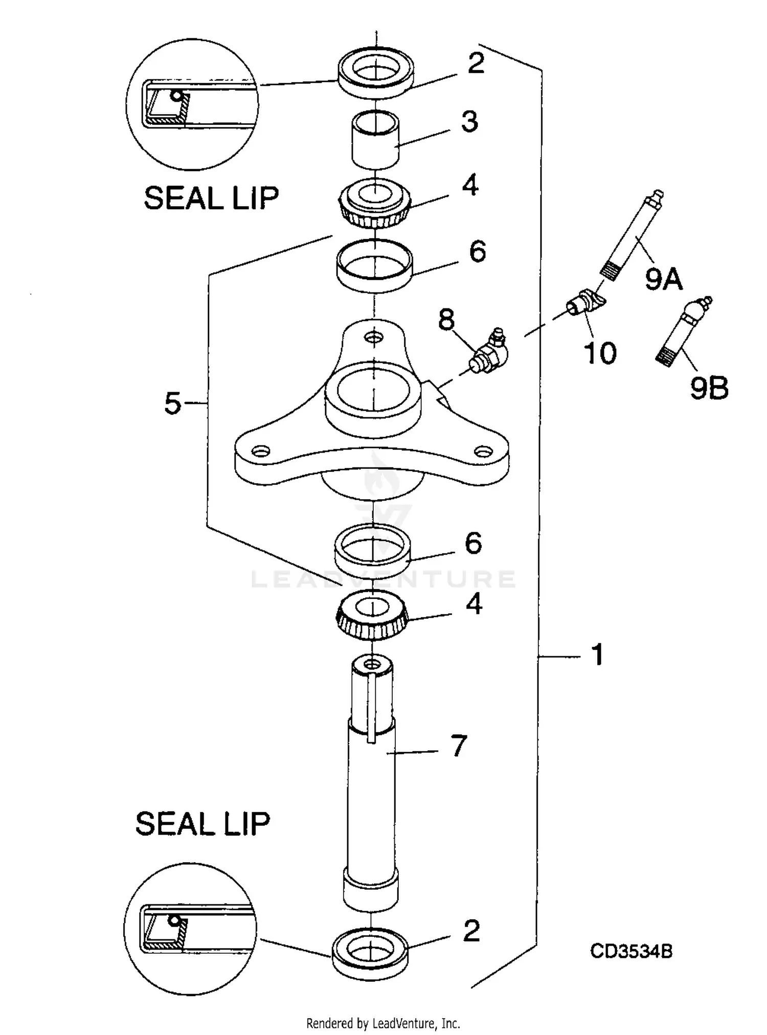 Woods RM550 S/N 5000 & Up Rearmount Finish Mower (12/96) Parts Diagrams