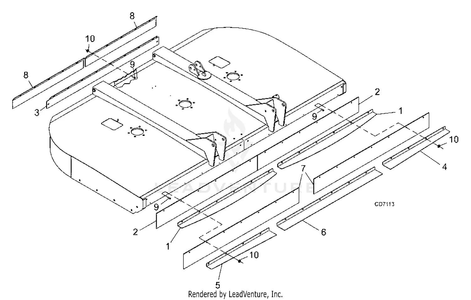 Woods DS1440 Rotary Cutter Parts Diagrams