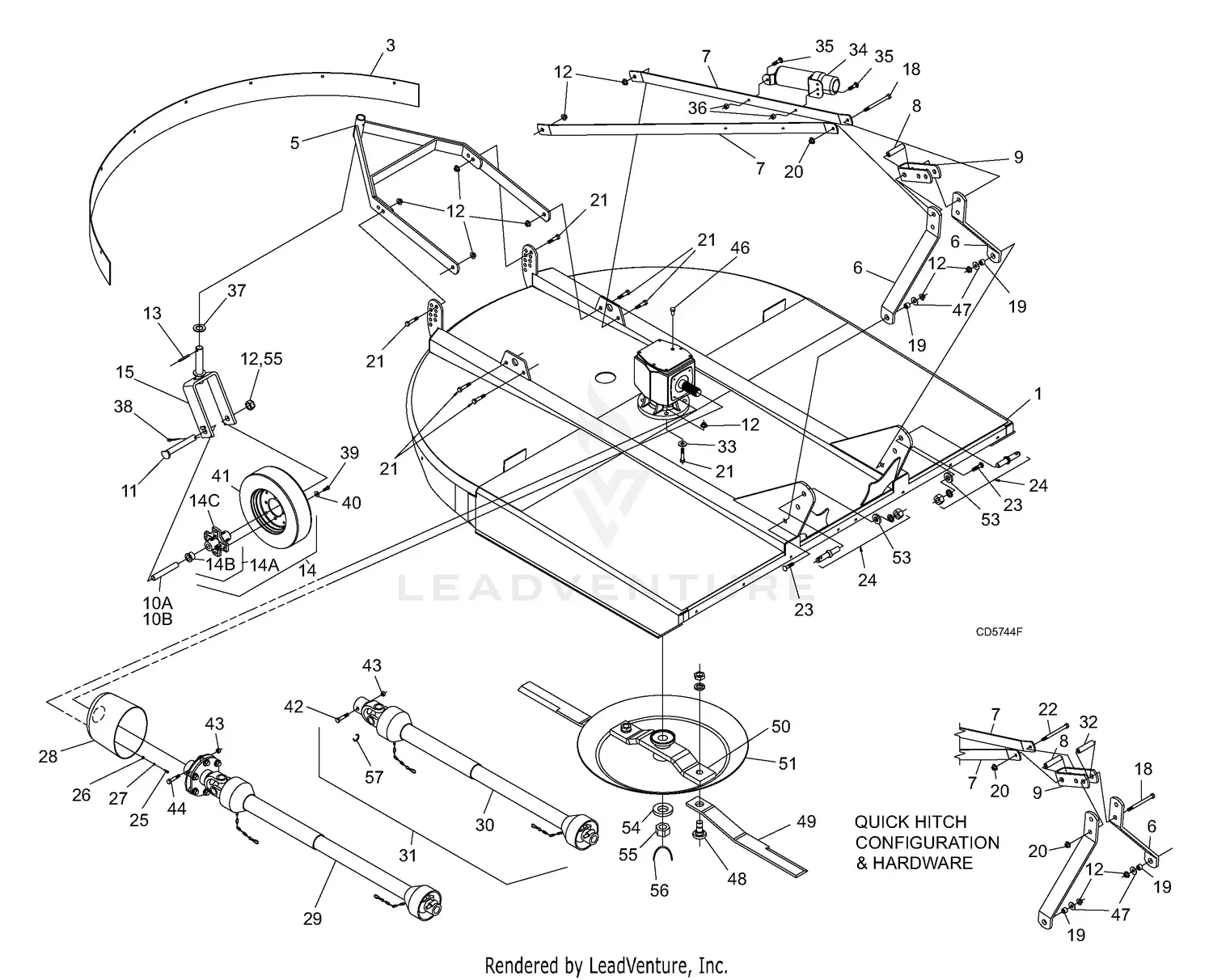 Woods BB84 Single Spindle Parts Diagrams