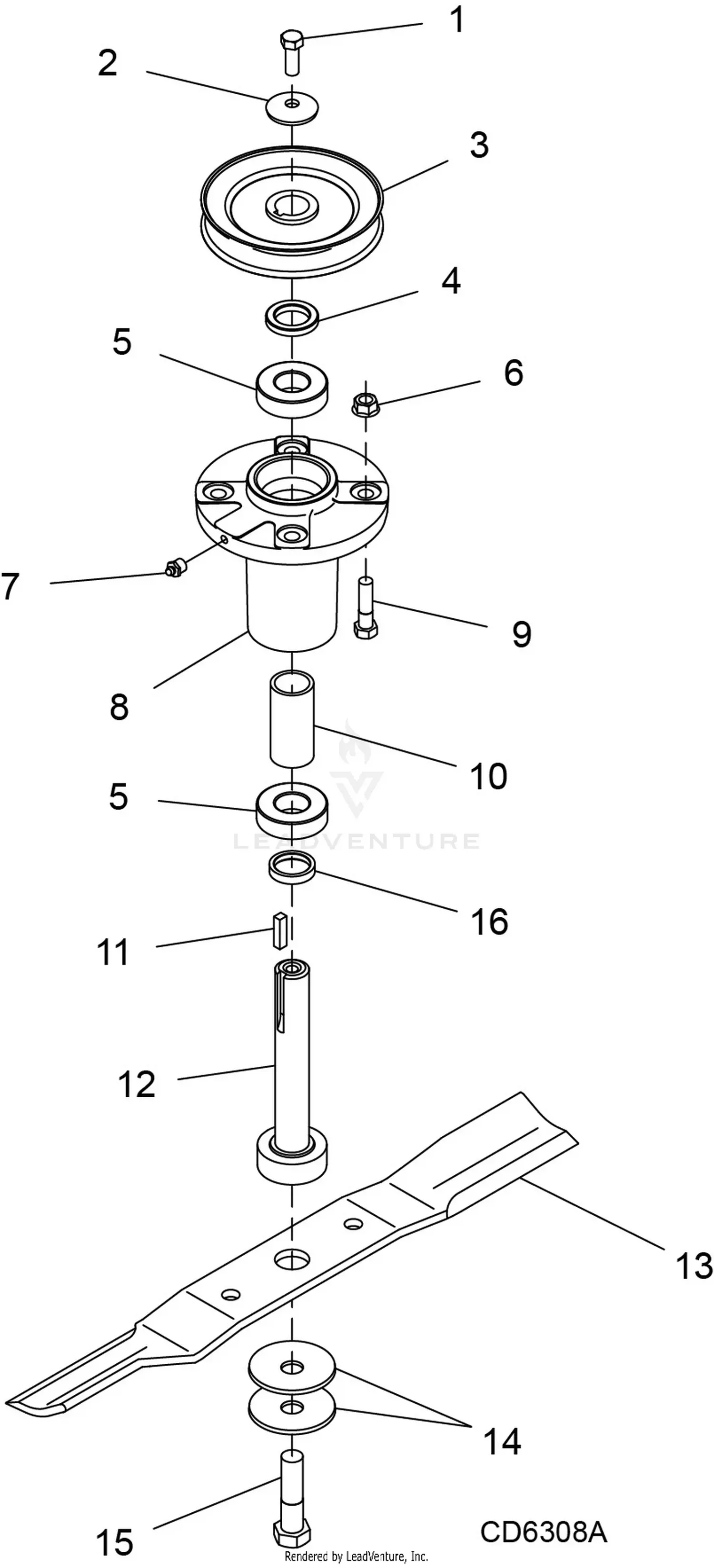 Woods TBW150C Turf Batwing Mower Parts Diagrams