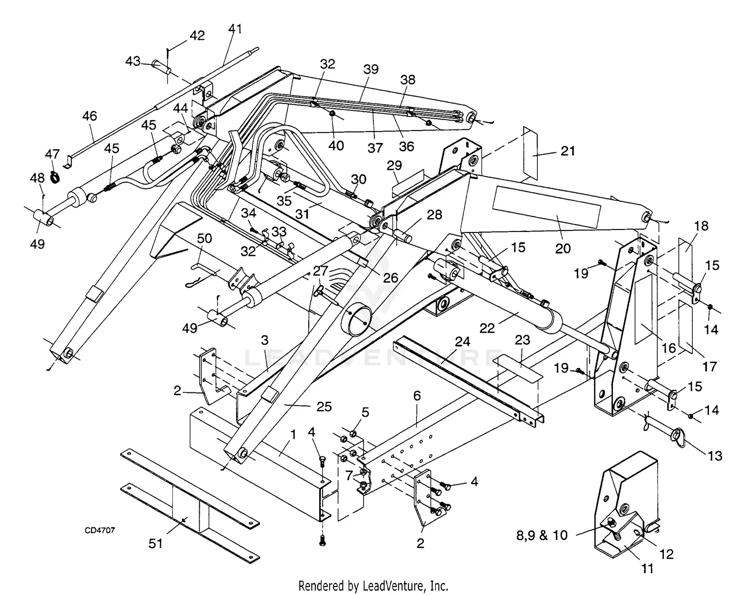 Woods 195W Loader Parts Diagrams