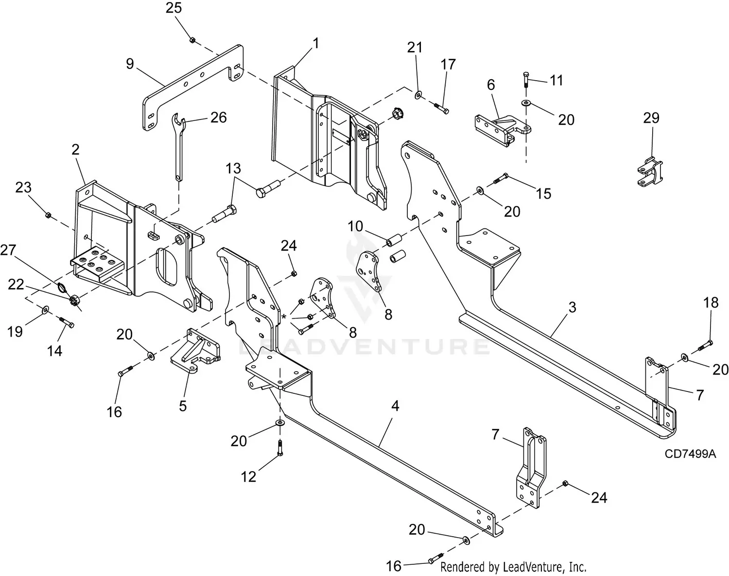 Woods LU126 Loader Parts Diagrams