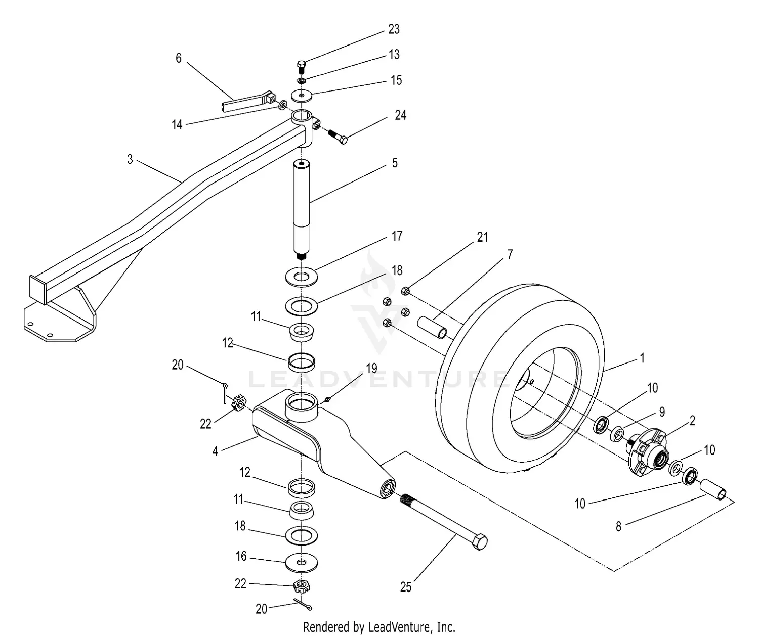 Woods PR9600X Power Rake Parts Diagrams