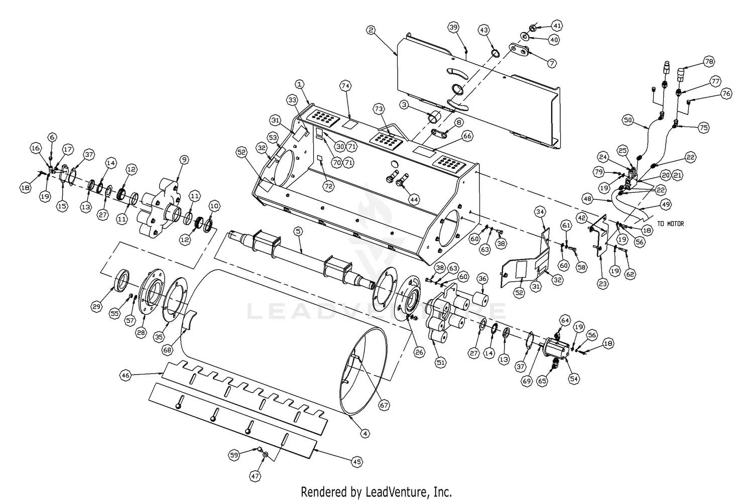 Woods CR66A Vibratory Roller Parts Diagrams