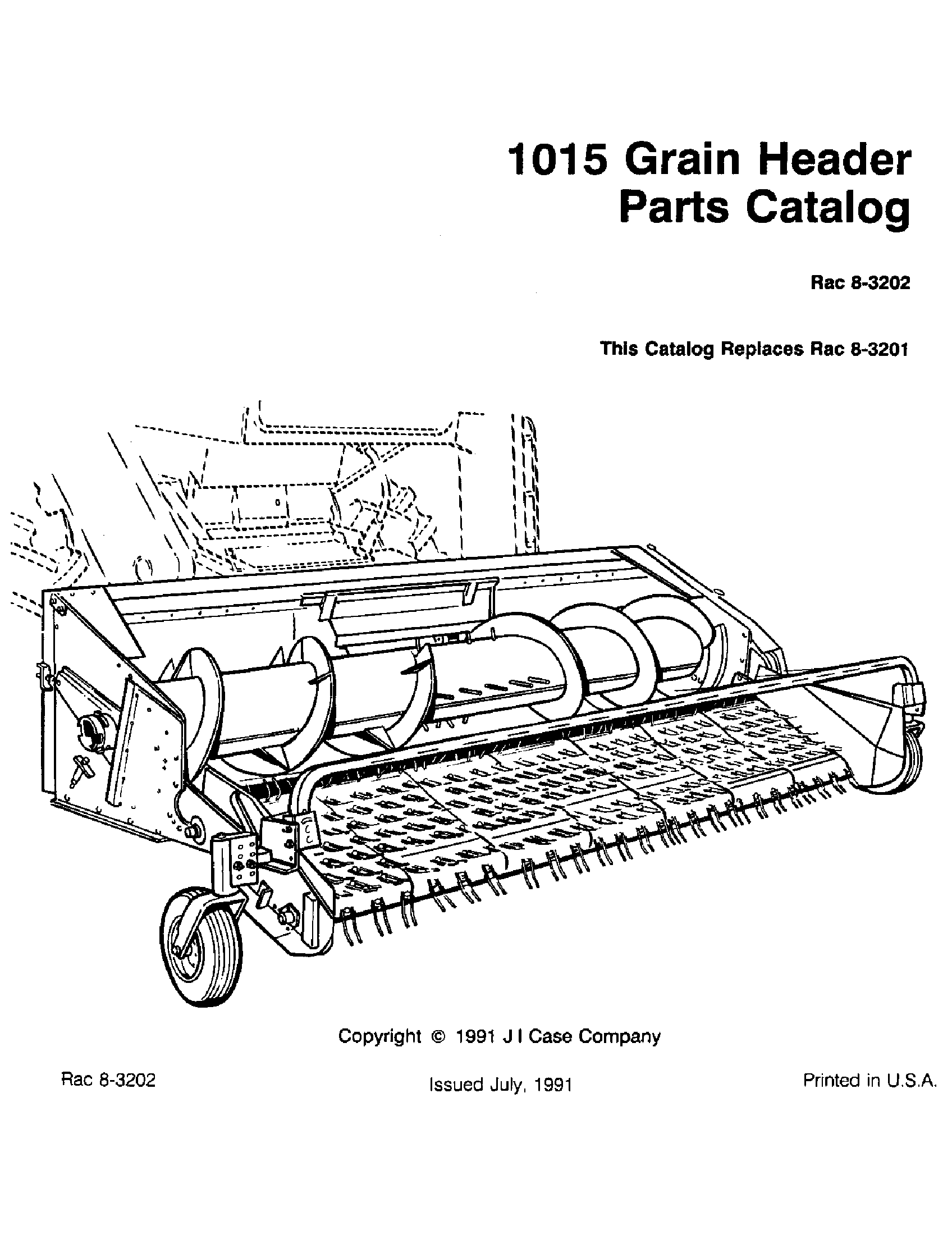 Case IH 1015 - GRAIN HEADER (S/N JJC0310000 & BEFORE)(01/87 - 12/98 ...