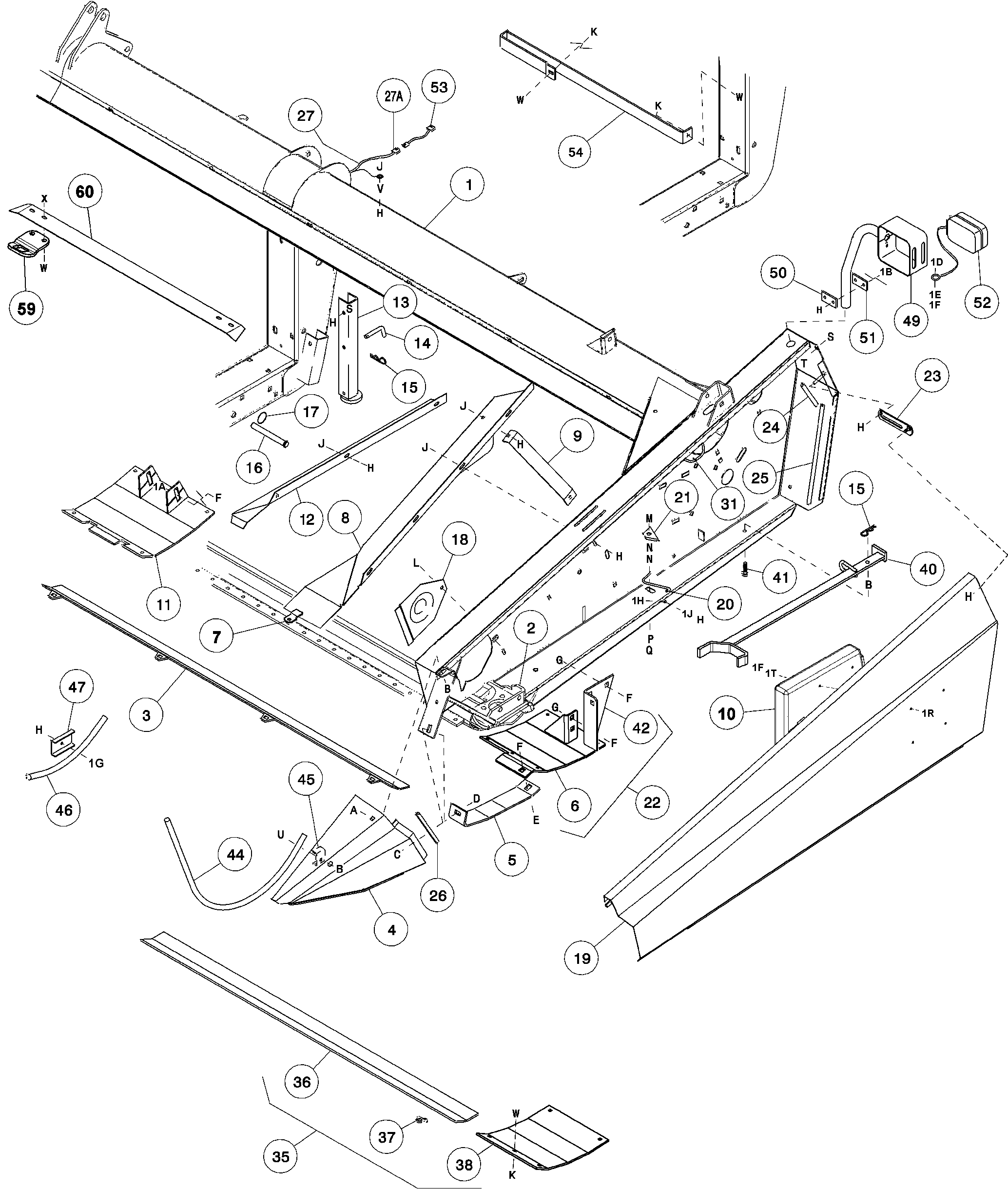Case IH 1052 - DRAPER HEADER(01/99 - 03/03) Parts Diagrams