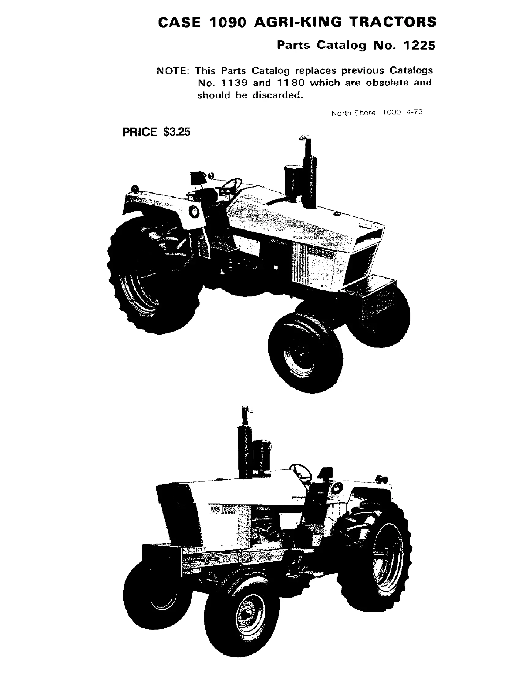 Case IH 1090 - CASE AGRI-KING DIESEL TRACTOR(01/70 - 12/71) Parts Diagrams