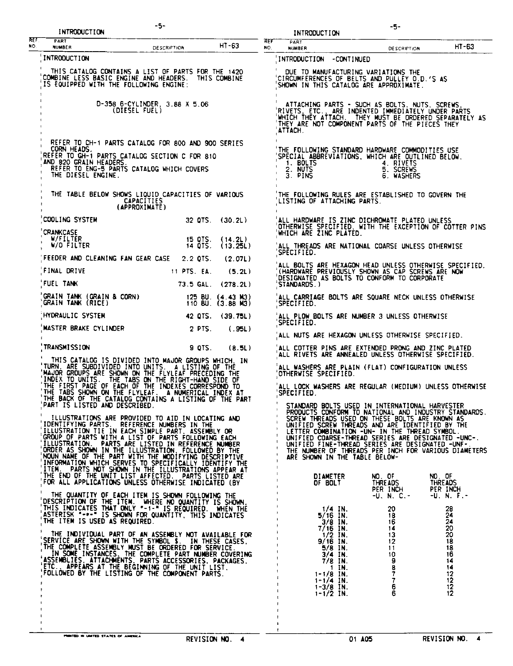 Case IH 1420 - INTERNATIONAL HARVESTER COMBINE (NORTH AMERICA)(01/81 ...