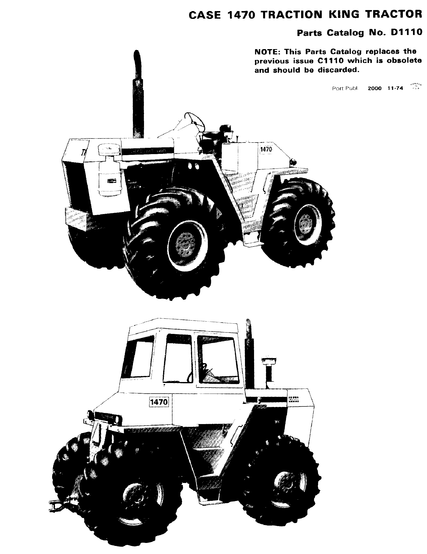 Case IH 1470 - CASE TRACTION KING DIESEL TRACTOR(01/69 - 12/72) Parts ...