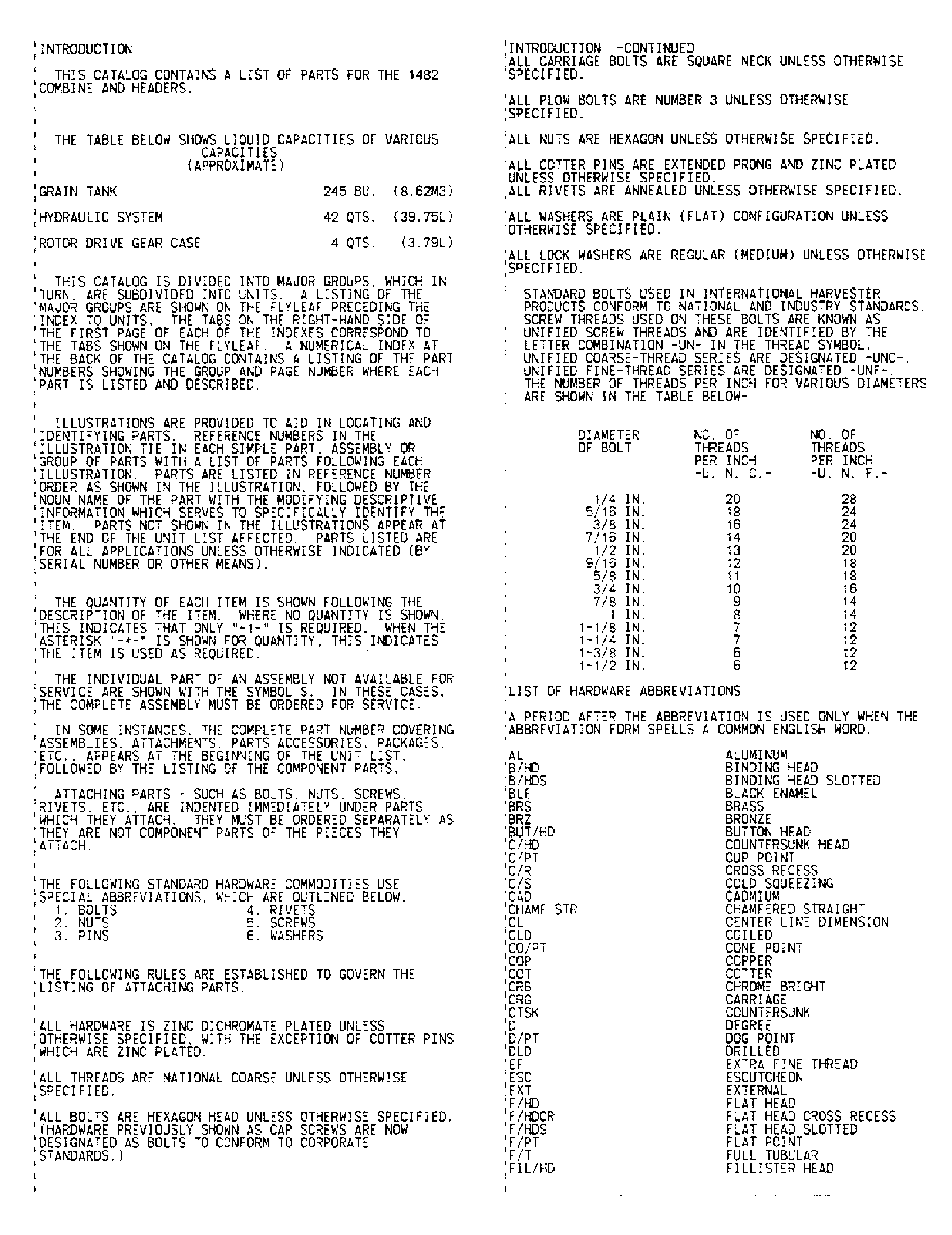 Case IH 1482 - INTERNATIONAL HARVESTER PULL BEHIND COMBINE(01/80 - 12/ ...