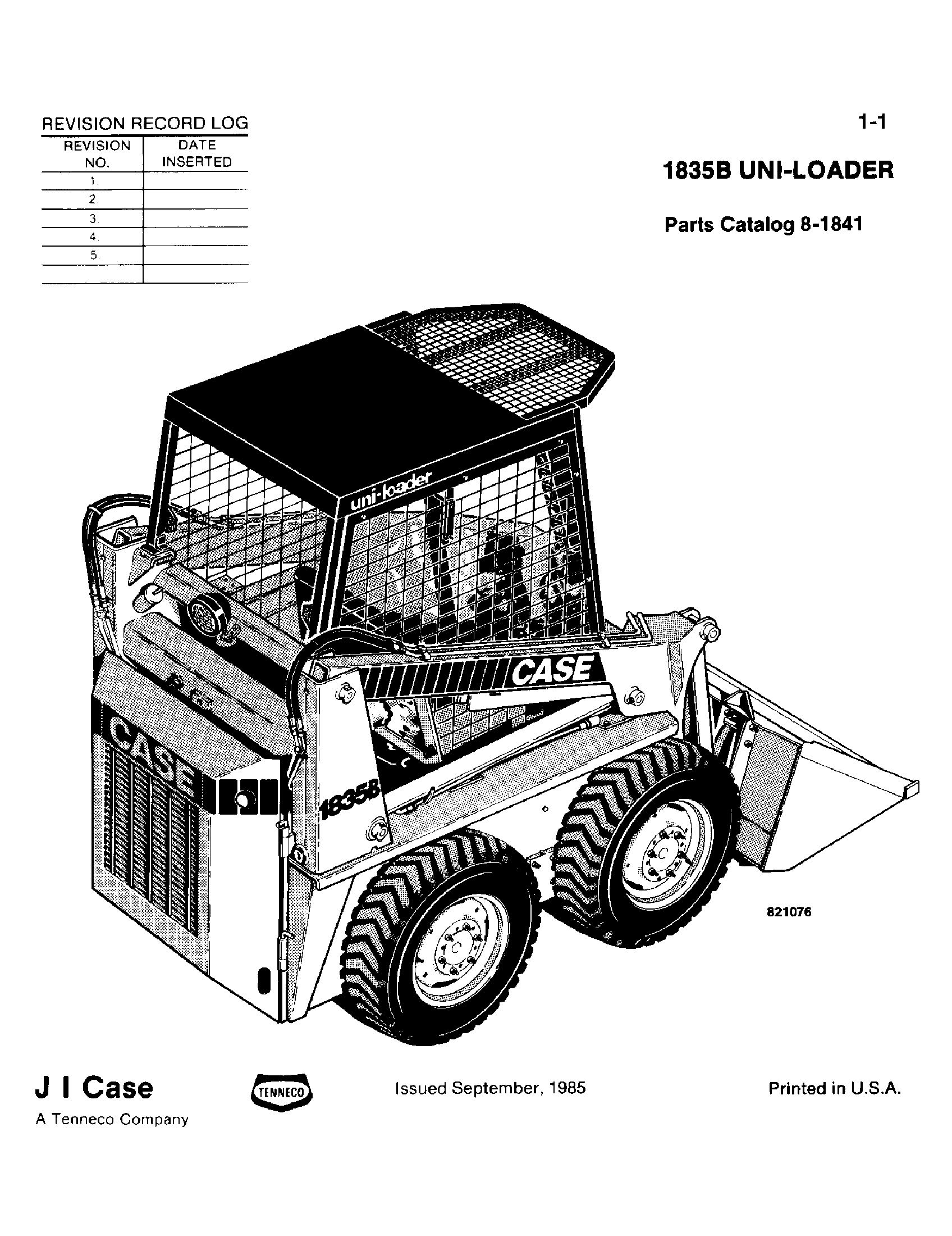 Case IH 1835B - CASE UNI-LOADER SKID STEER LOADER (NORTH AMERICA)(07/82 ...