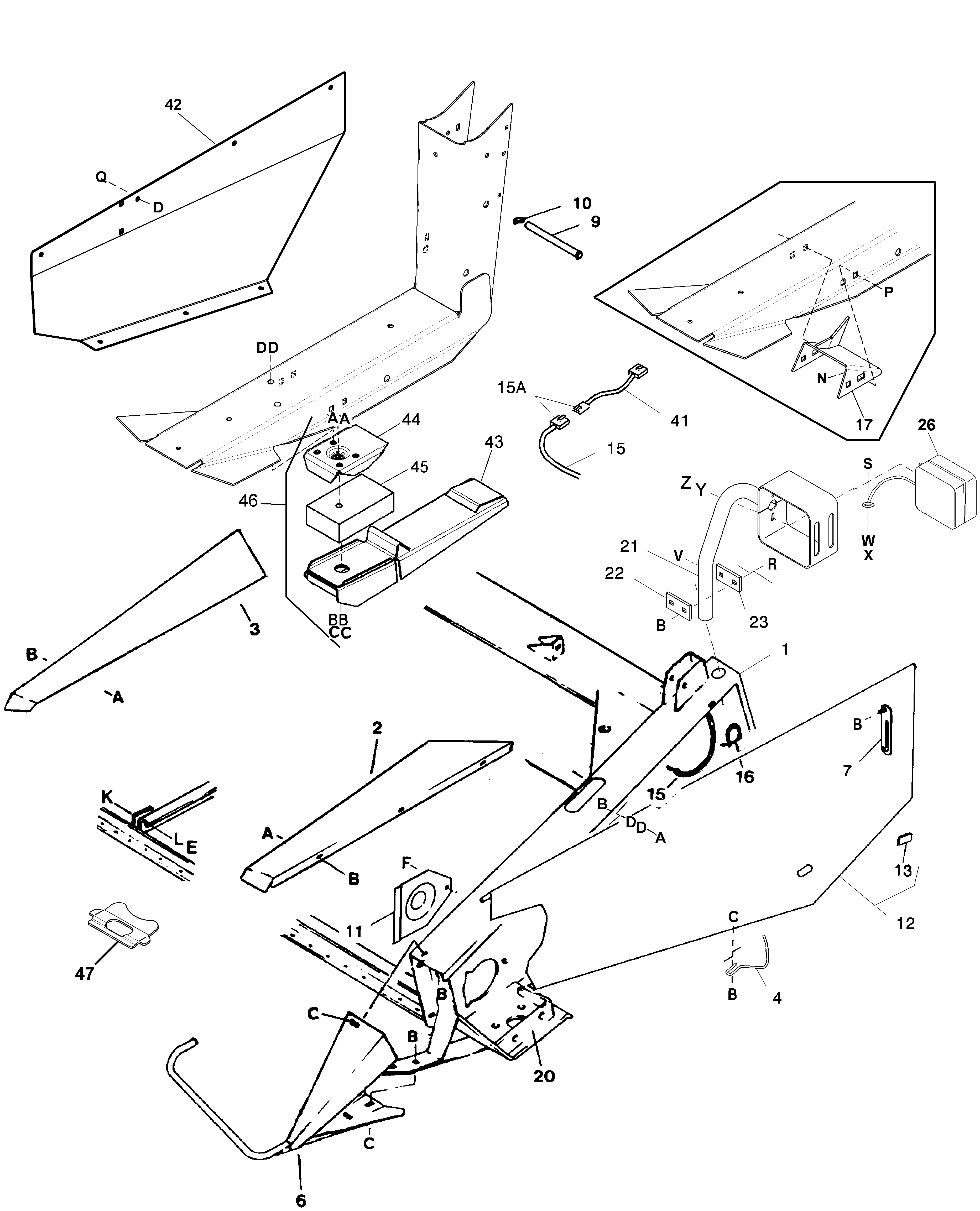 Case IH 2042 - DRAPER HEADER(03/04 - 09/06) Parts Diagrams
