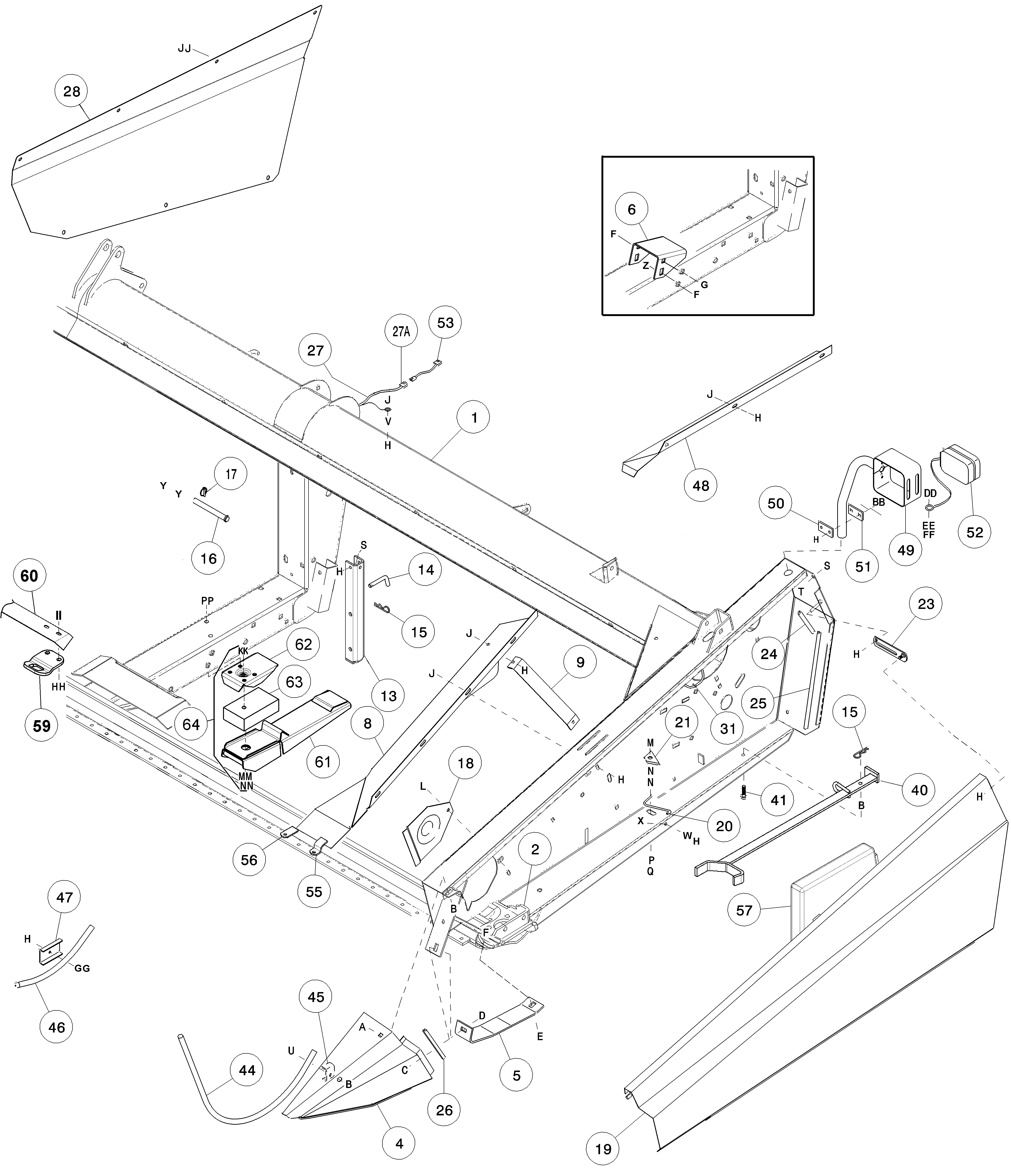 Case IH 2052 - DRAPER HEADER(04/03 - 09/06) Parts Diagrams