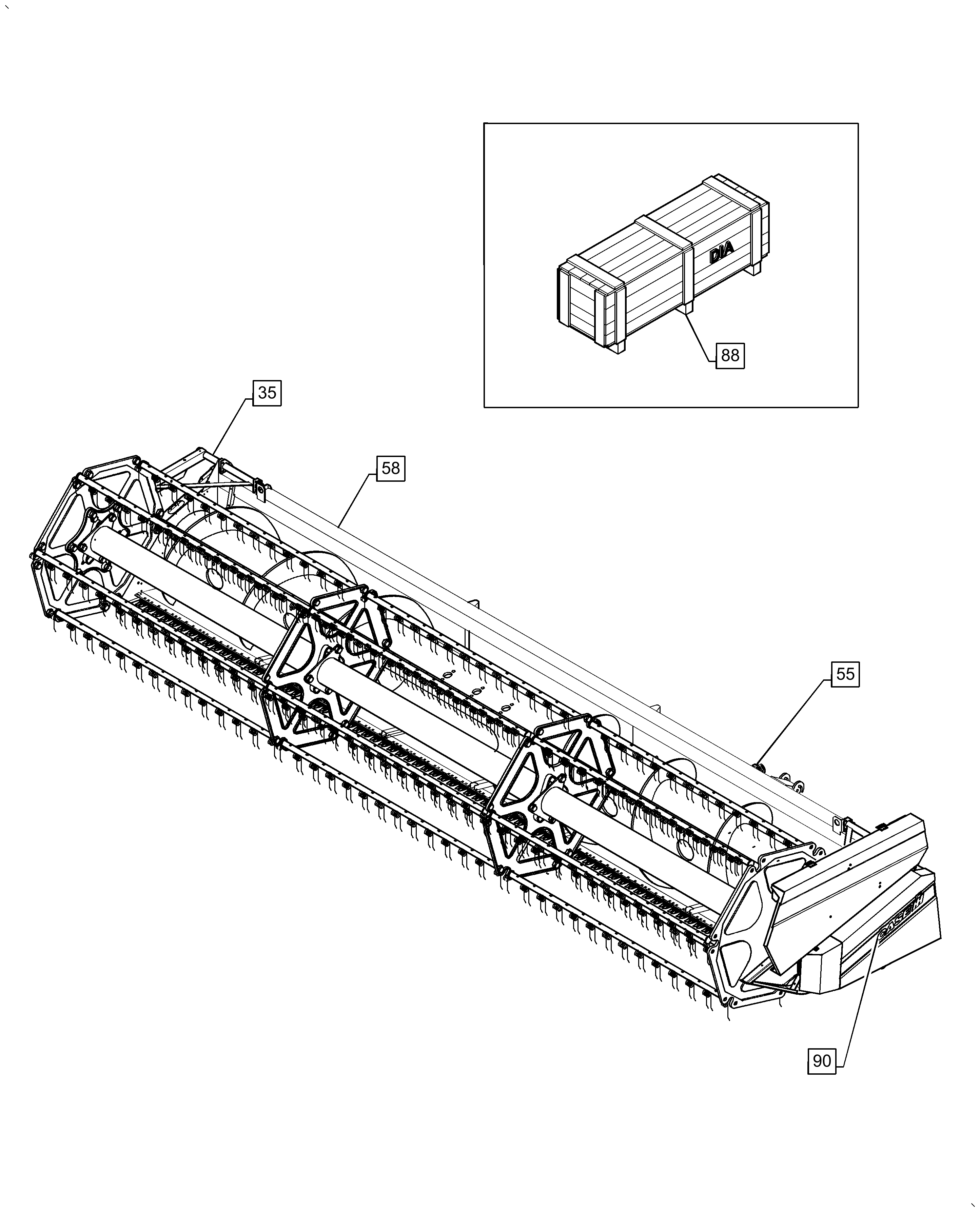 Case IH 2060-20 - GRAIN HEADER (CHN)(05/14 - ) Parts Diagrams