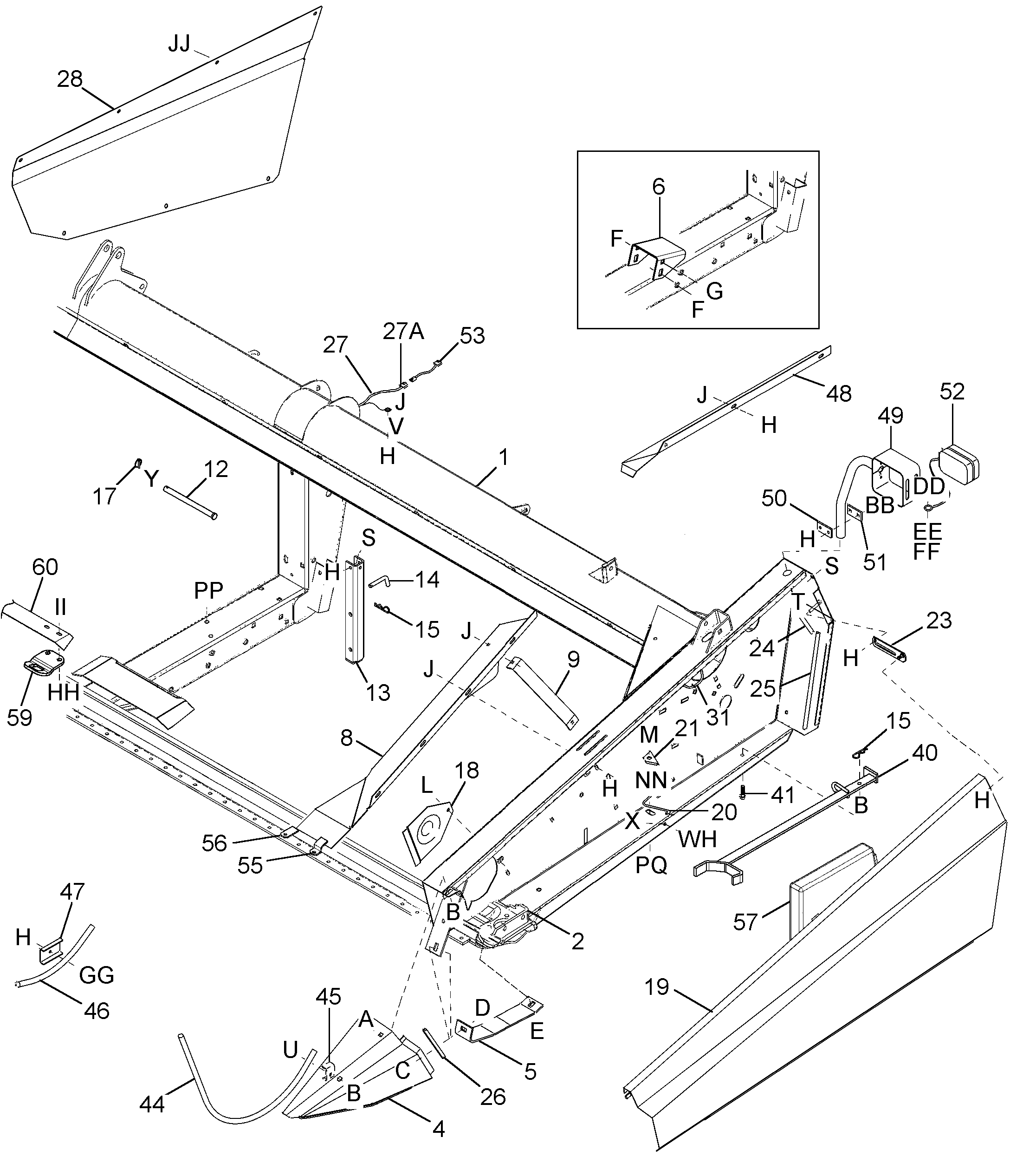 Case IH 2062 - DRAPER HEADER(04/03 - 09/06) Parts Diagrams