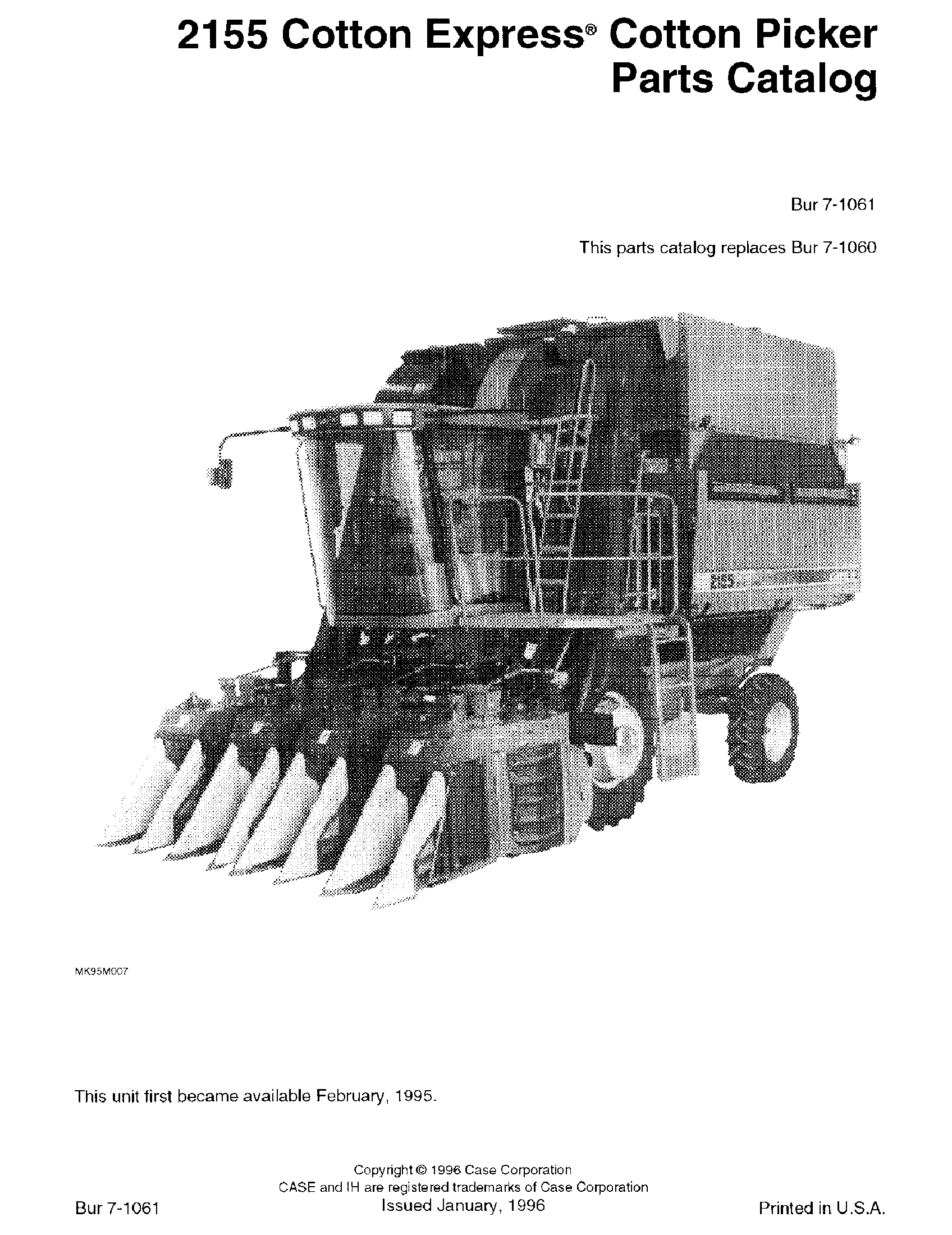 Case IH 2155 - CASE IH COTTON EXPRESS COTTON PICKER(02/95 - 12/96 ...