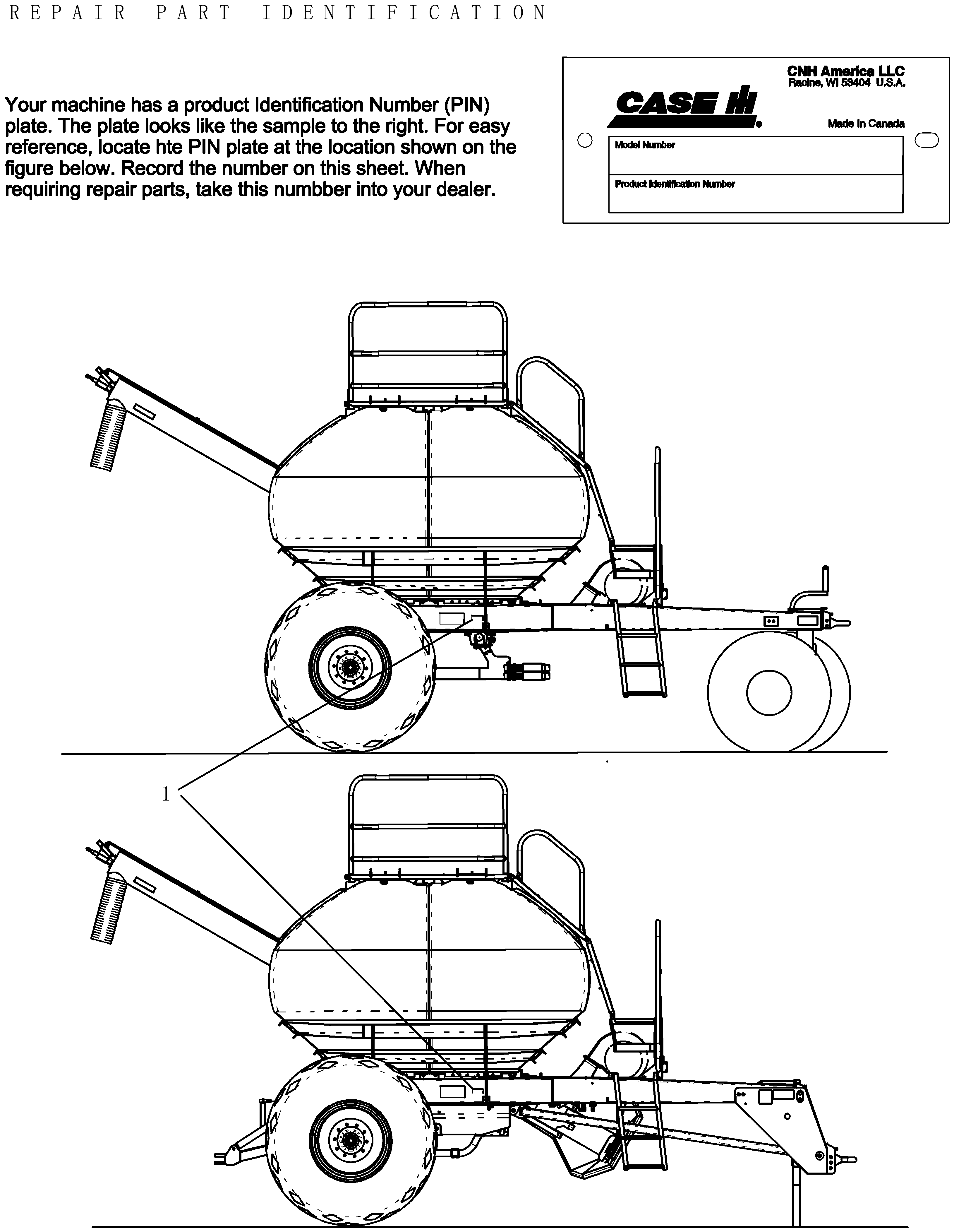 Case IH 2280 - PRECISION AIR CART(01/08 - 12/15) Parts Diagrams