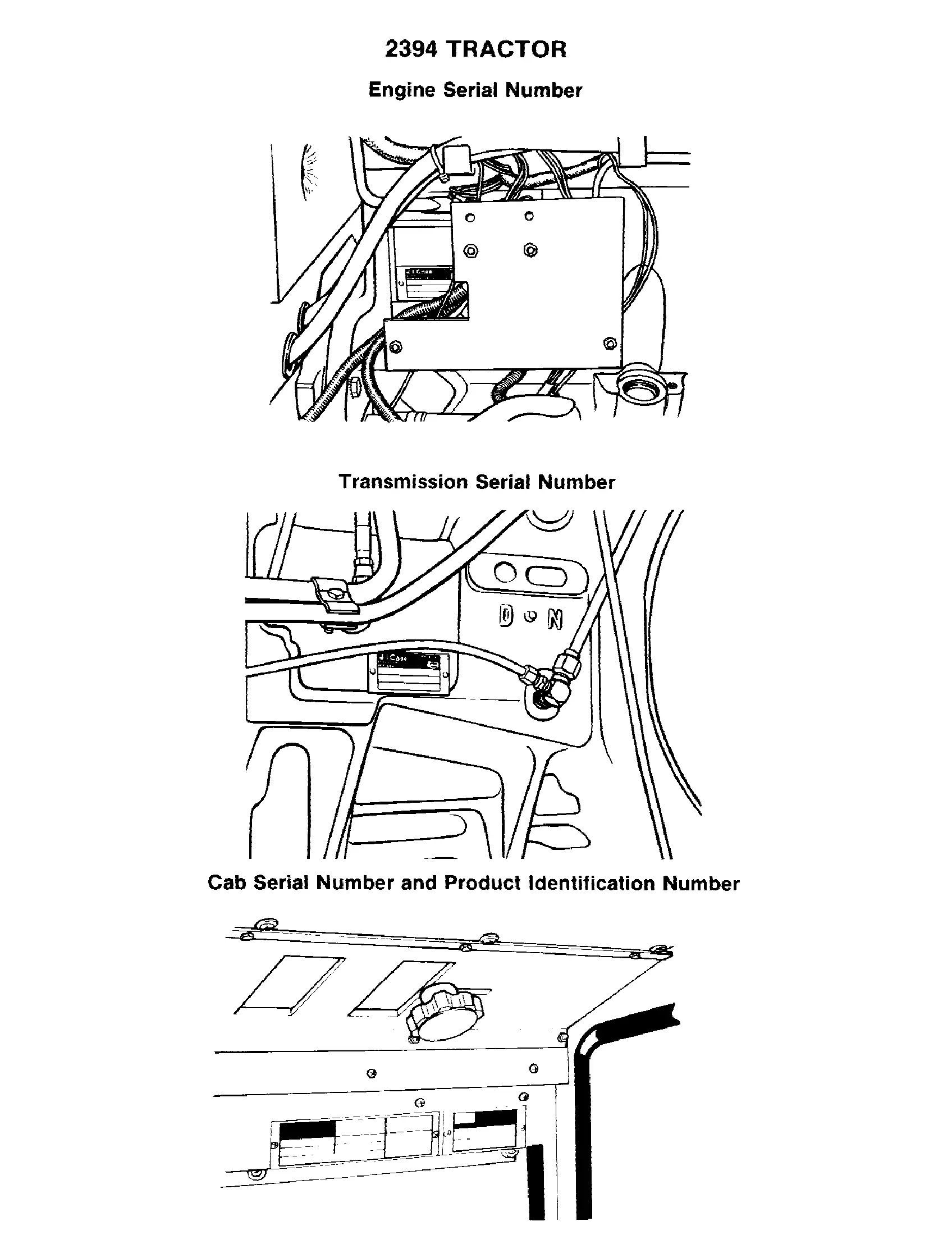 Case IH 2394 - CASE DIESEL TRACTOR(01/85 - 12/87) Parts Diagrams