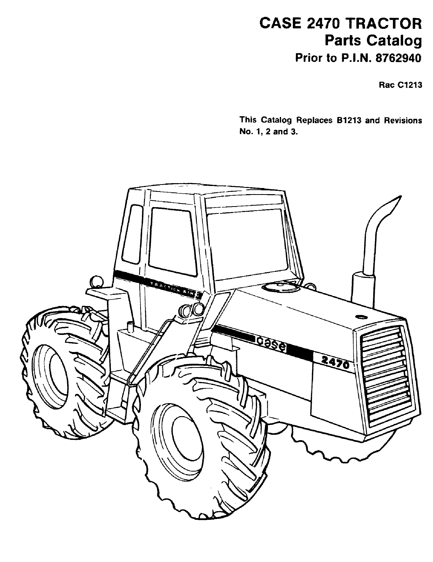 Case IH 2470 - CASE TRACTION KING TRACTOR (BEFORE S/N 8762940)(01/72 ...