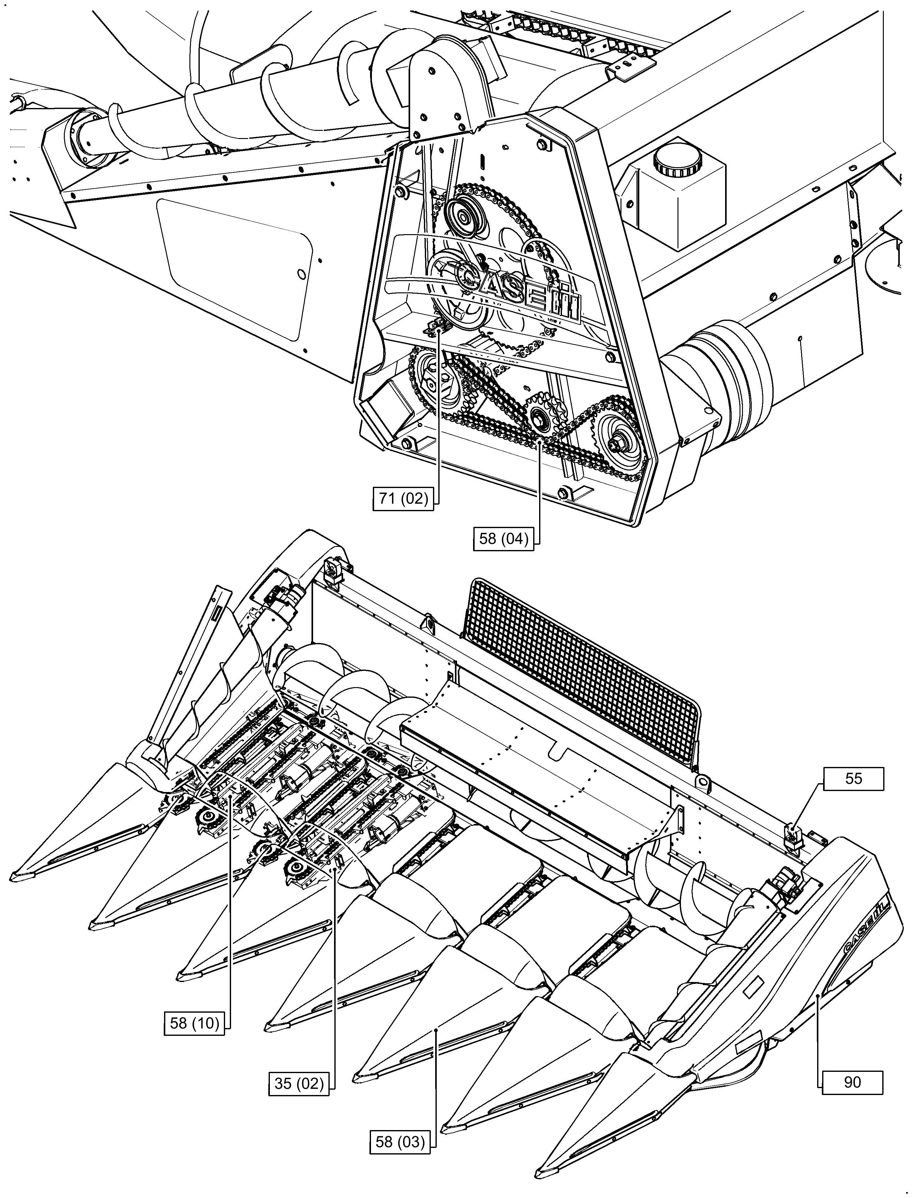 Case IH 2606XR - COMBINE CORN HEADER(11/06 - 12/14) Parts Diagrams