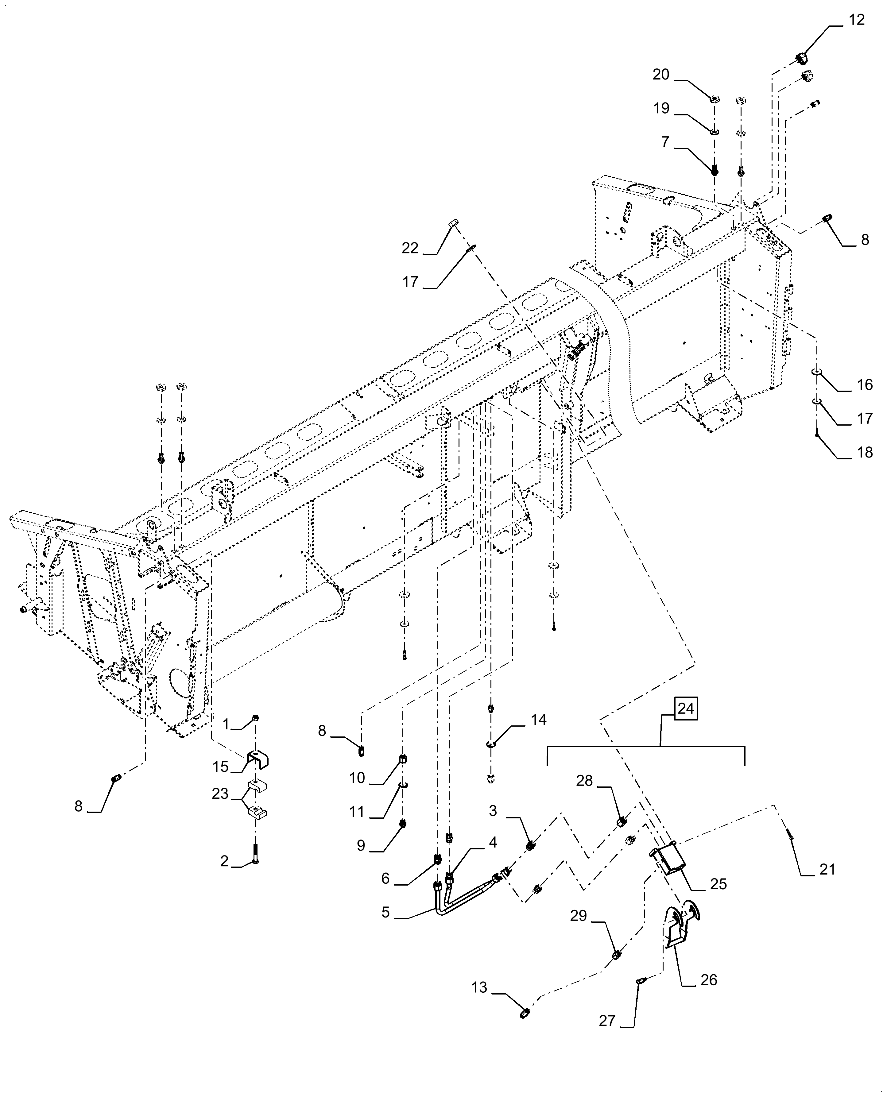 Case IH 3020-35 - FLEXIBLE GRAIN HEADER(01/11 - 08/16) Parts Diagrams