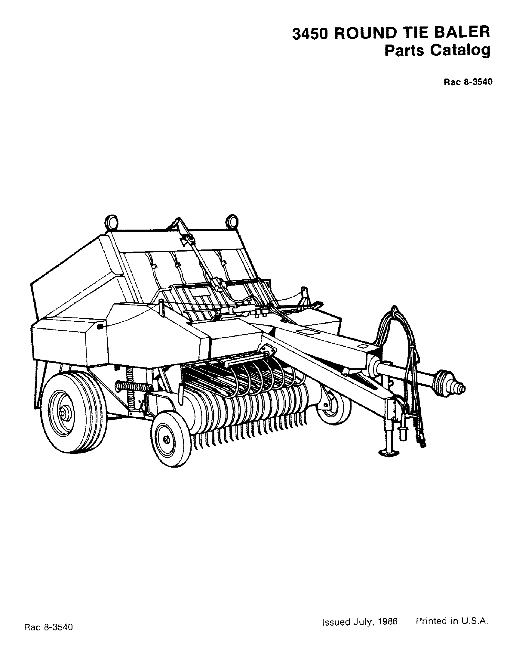 Case Ih 3450 Case Ih Round Tie Baler 01 83 12 89 Parts Diagrams