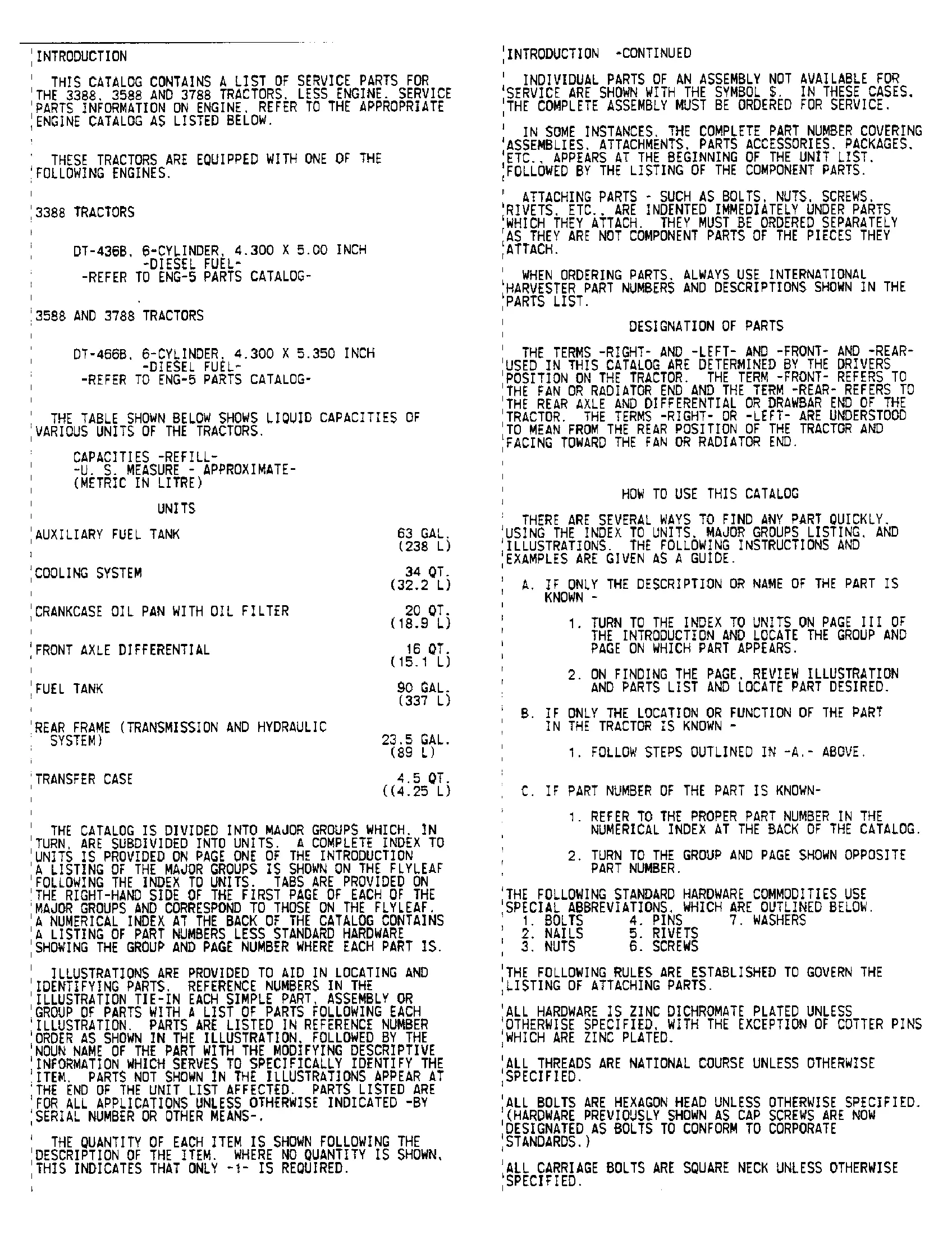 Case IH 3588 - INTERNATIONAL ARTICULATED TRACTOR(01/78 - 12/81) Parts ...