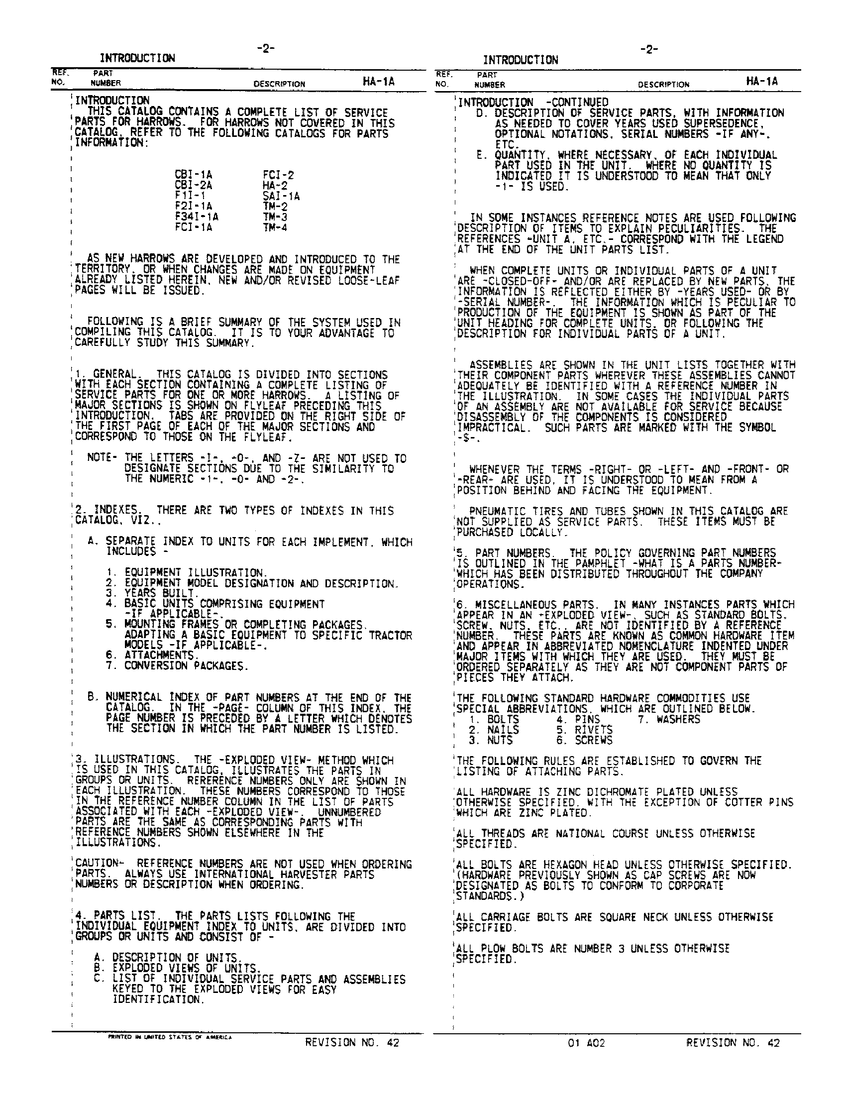 Case IH 401 - INTERNATIONAL HARVESTER SPRING-TOOTH HARROW(01/61 - 12/80 ...