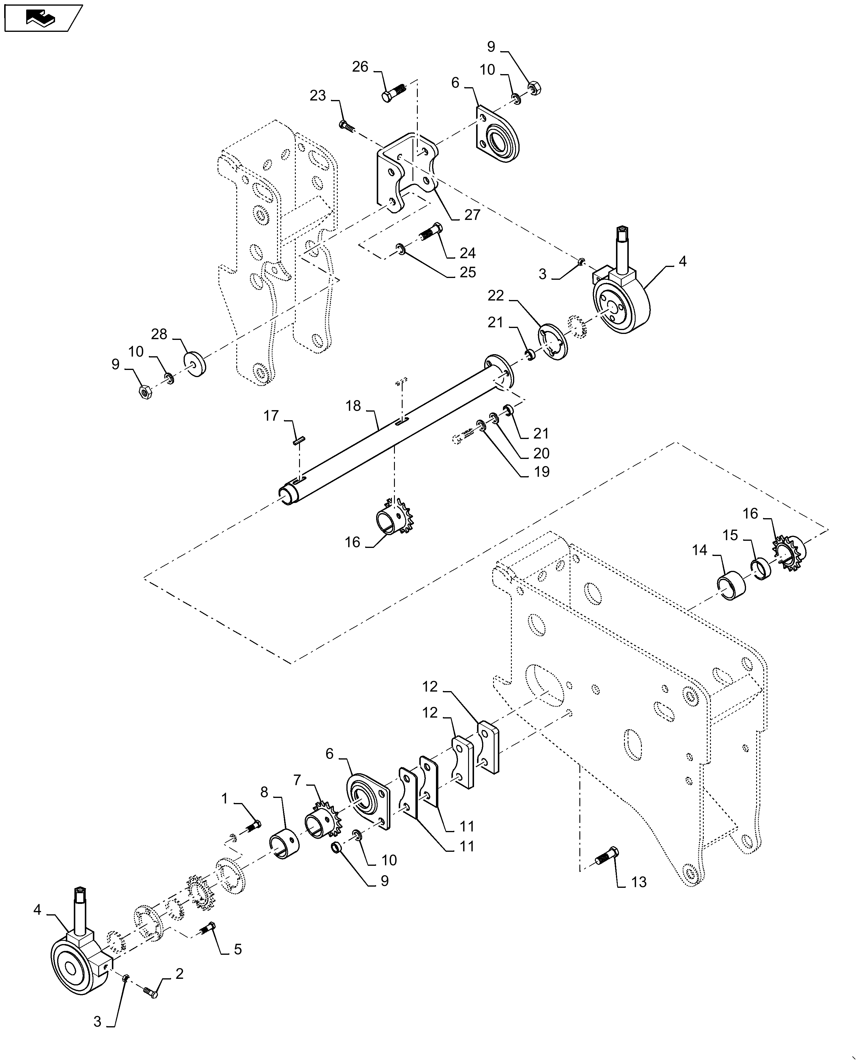 Case IH 4025 - MOUNTED STACKER PLANTER(09/12 - 12/14) Parts Diagrams