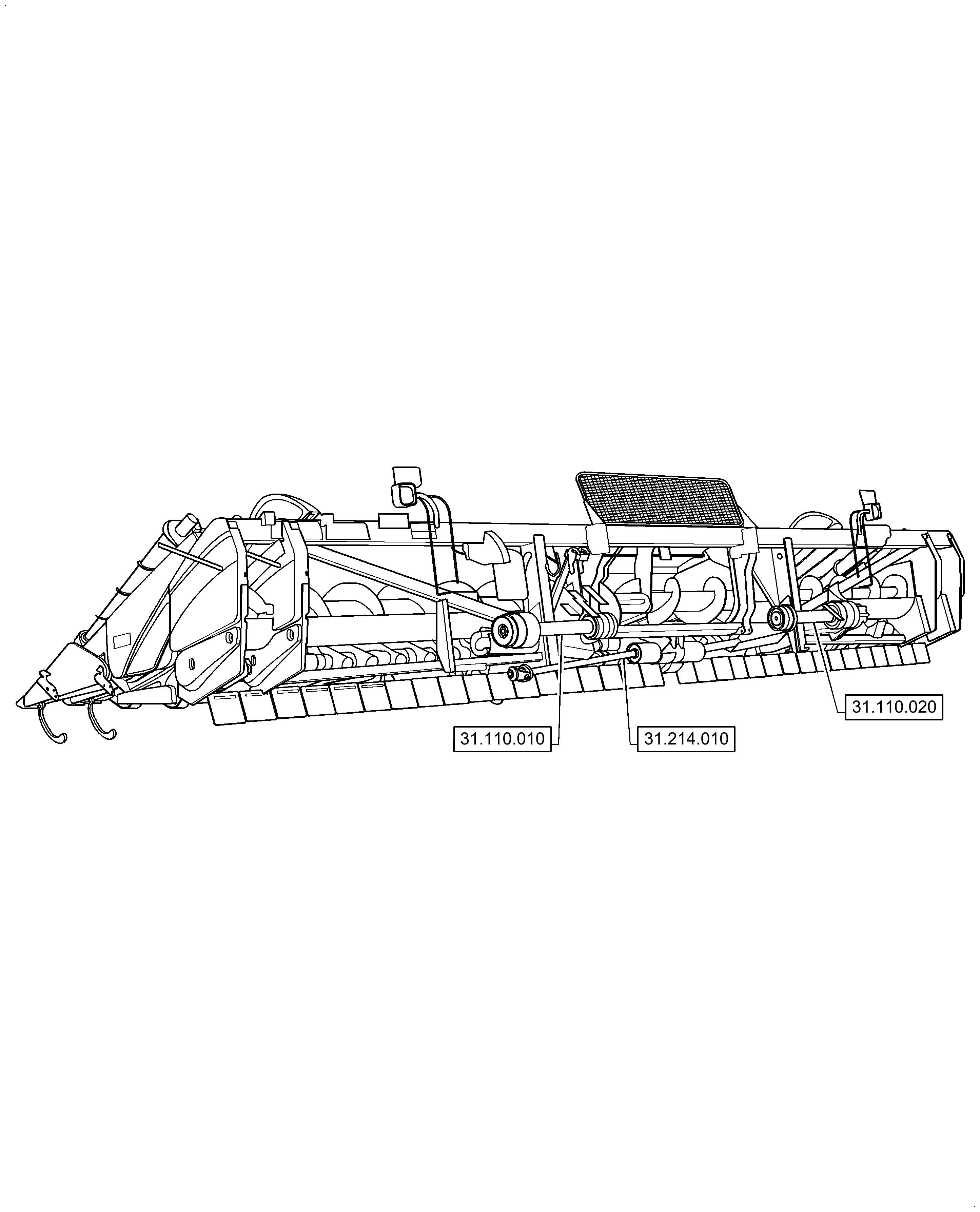 Case IH 4416 - CORN HEADER 16 ROW 22IN SPACING(05/17 - ) Parts Diagrams