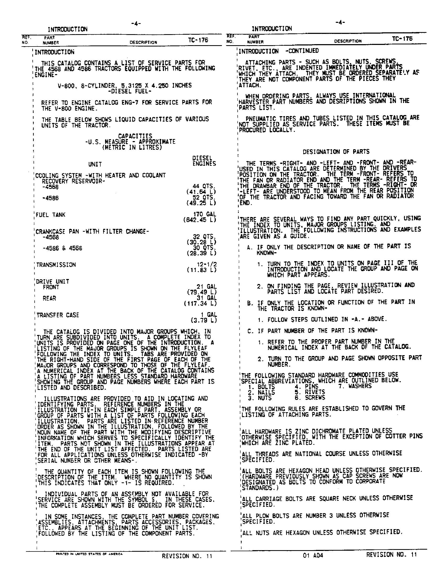 Case IH 4568 - INTERNATIONAL 4WD DIESEL TRACTOR(01/75 - 12/76) Parts ...