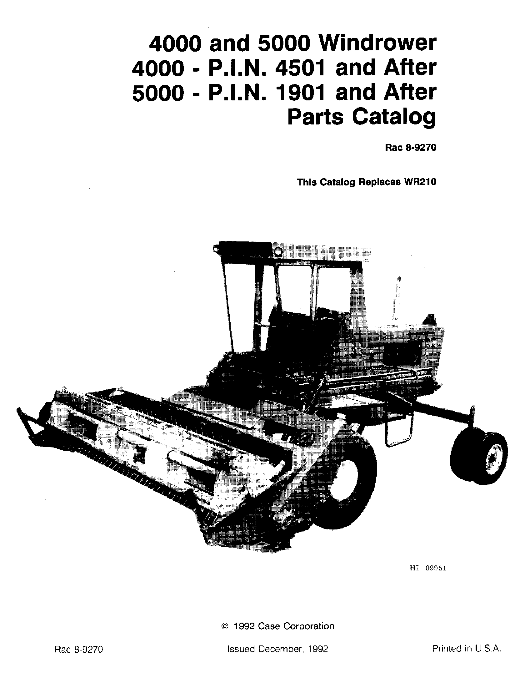 Case IH 5000 - CASE IH SELF-PROPELLED WINDROWER (S/N 1901 & AFTER)(01/ ...