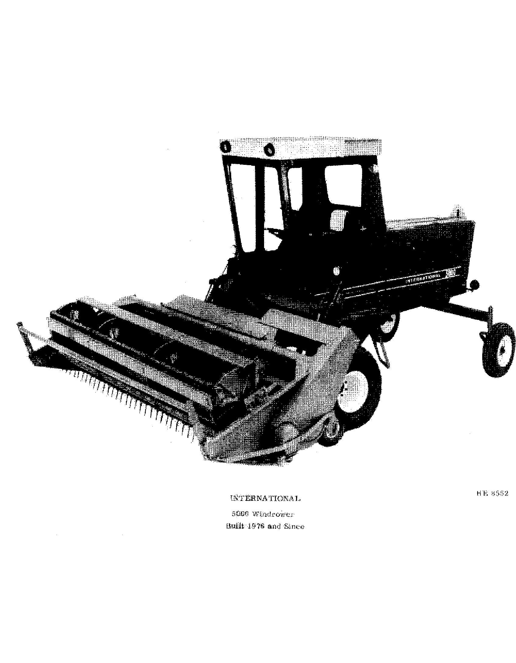 Case IH 5000 - INTERNATIONAL HARVESTER SELF-PROPELLED WINDROWER(01/76 ...