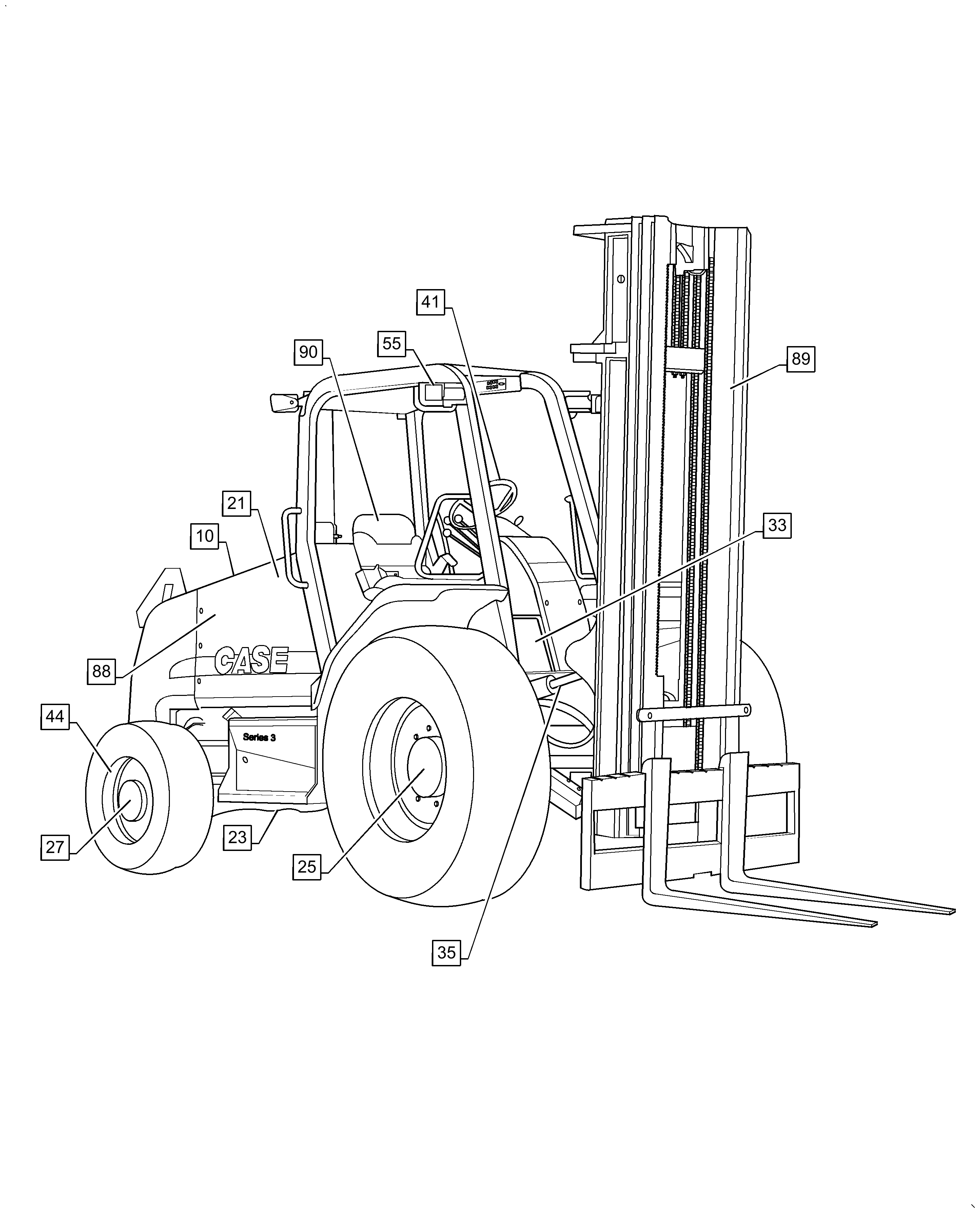 Case IH 588H - FORKLIFT - LIVERY - TIER 4B(10/16 - ) Parts Diagrams