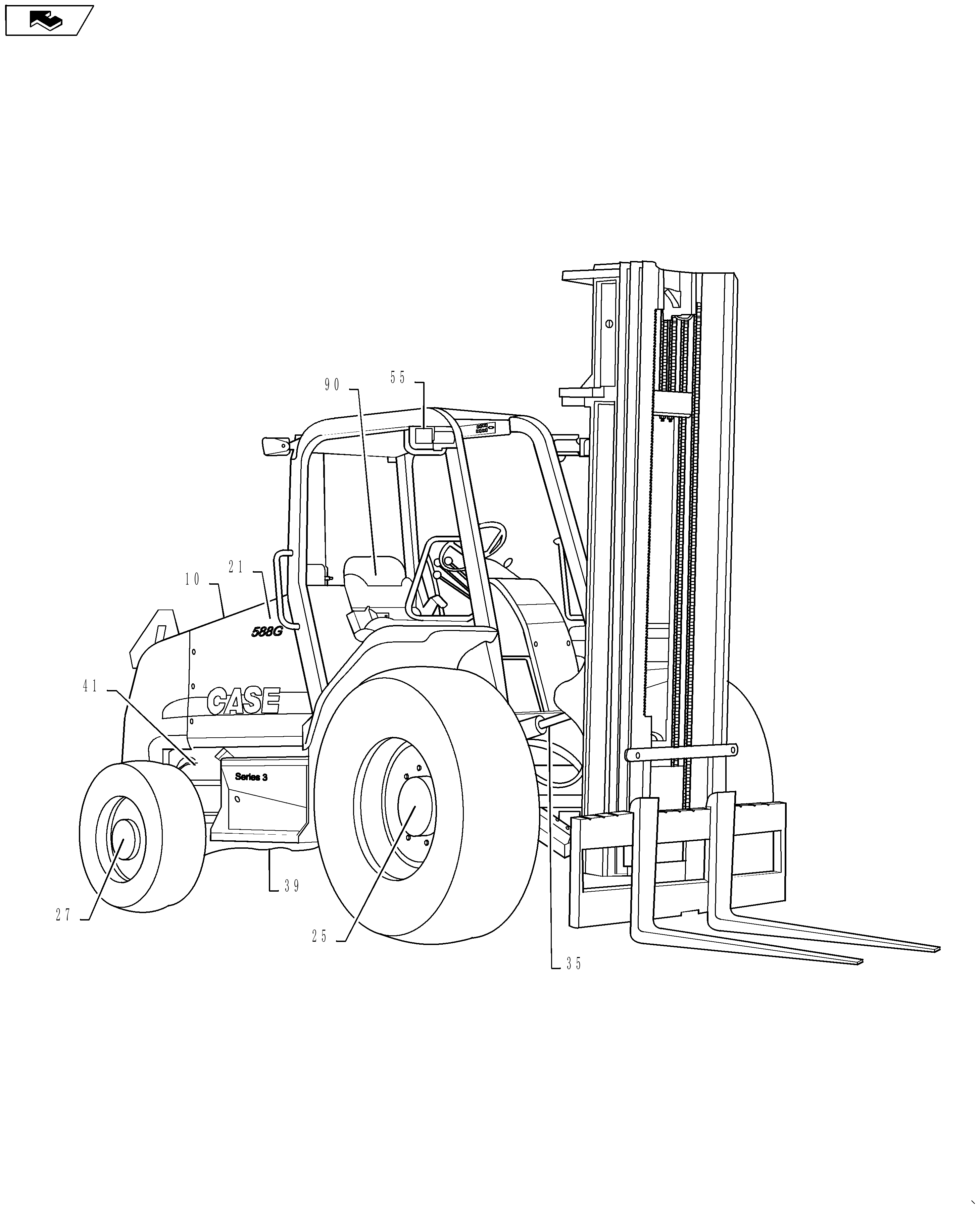 Case IH 588H - FORKLIFT - TIER 4A(01/12 - 12/14) Parts Diagrams