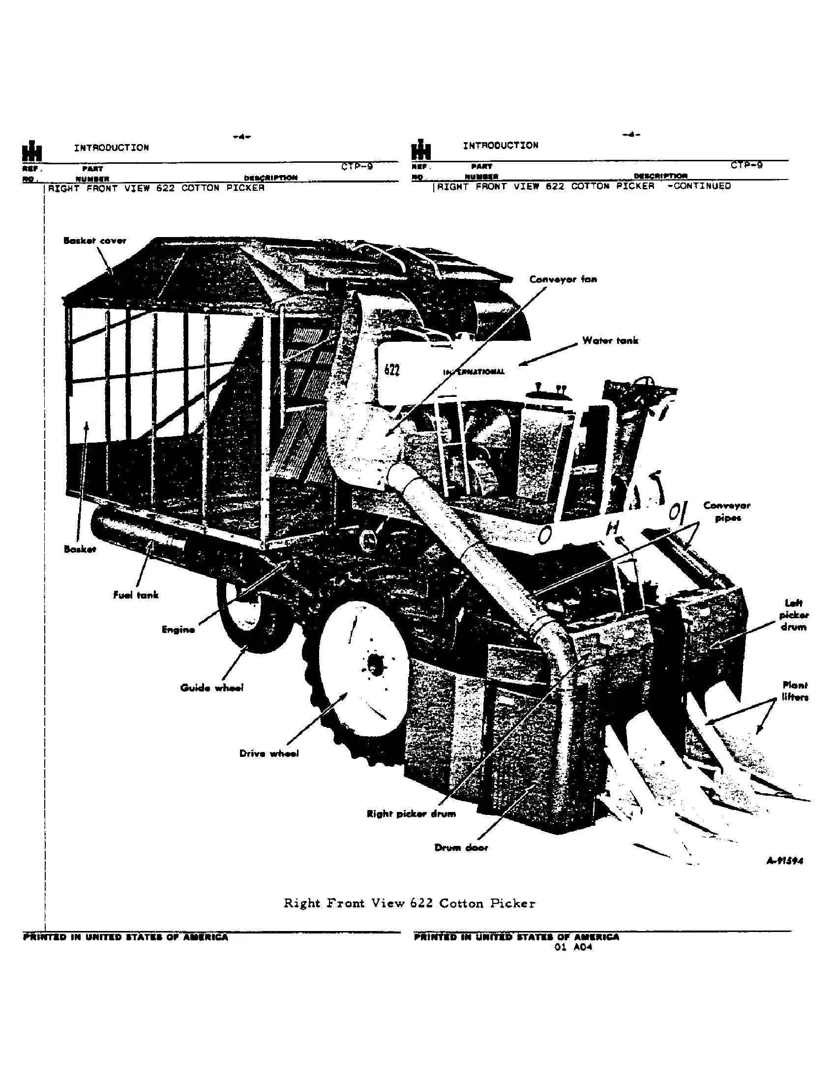 Case IH 622 - INTERNATIONAL HARVESTER COTTON PICKER(01/80 - 12/88 ...