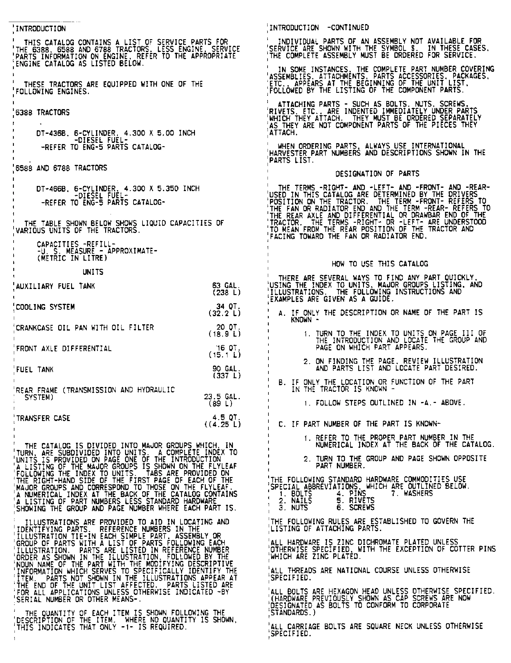 Case IH 6388 - INTERNATIONAL 4WD DIESEL TRACTOR(01/81 - 12/83) Parts ...