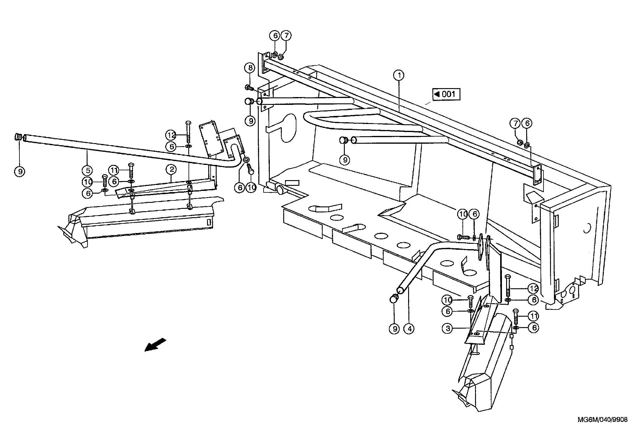 Case IH 684 - 6-ROW CORN HEAD(01/99 - 12/00) Parts Diagrams