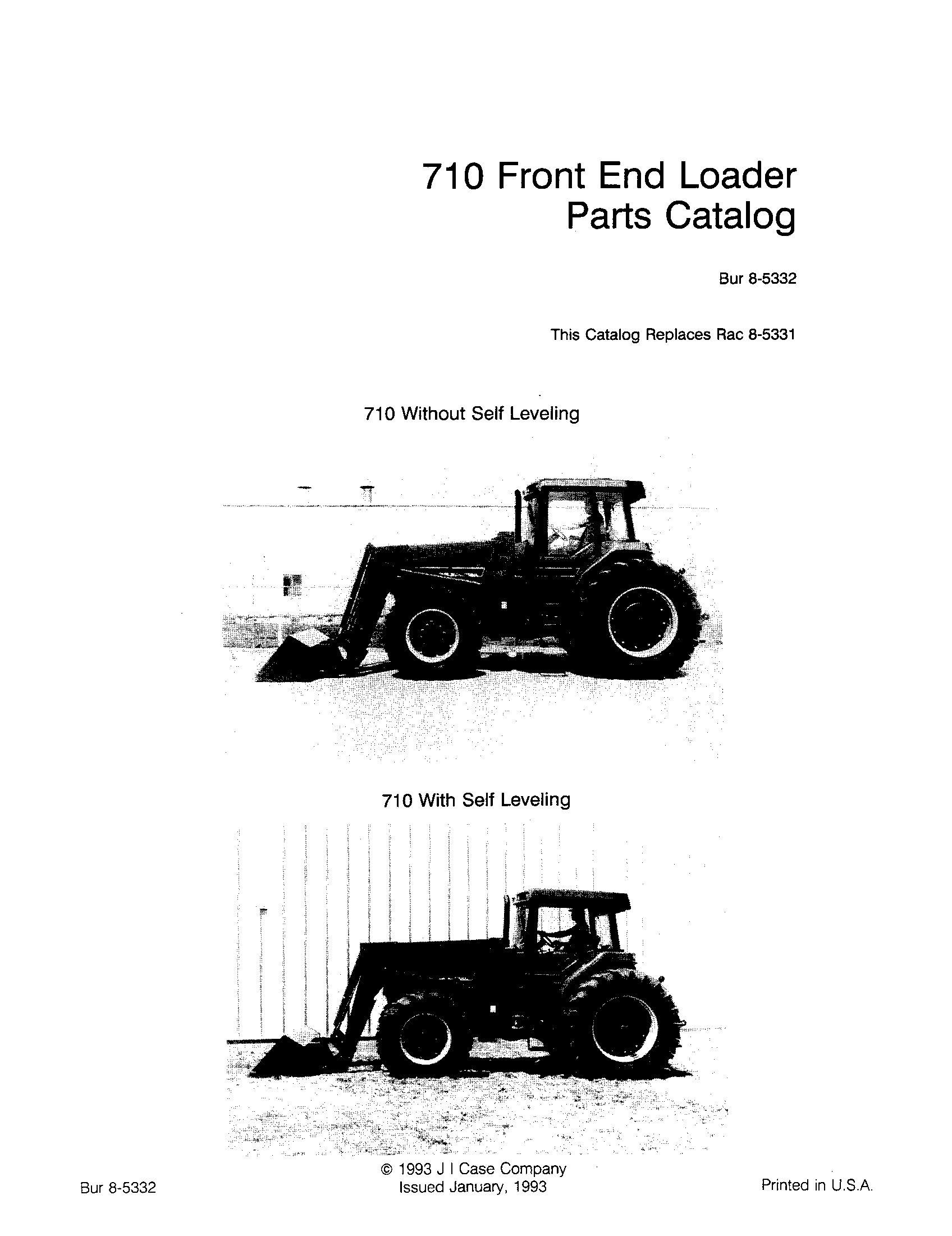 Case IH 710 - CASE IH FRONT END LOADER(10/87 - 12/96) Parts Diagrams
