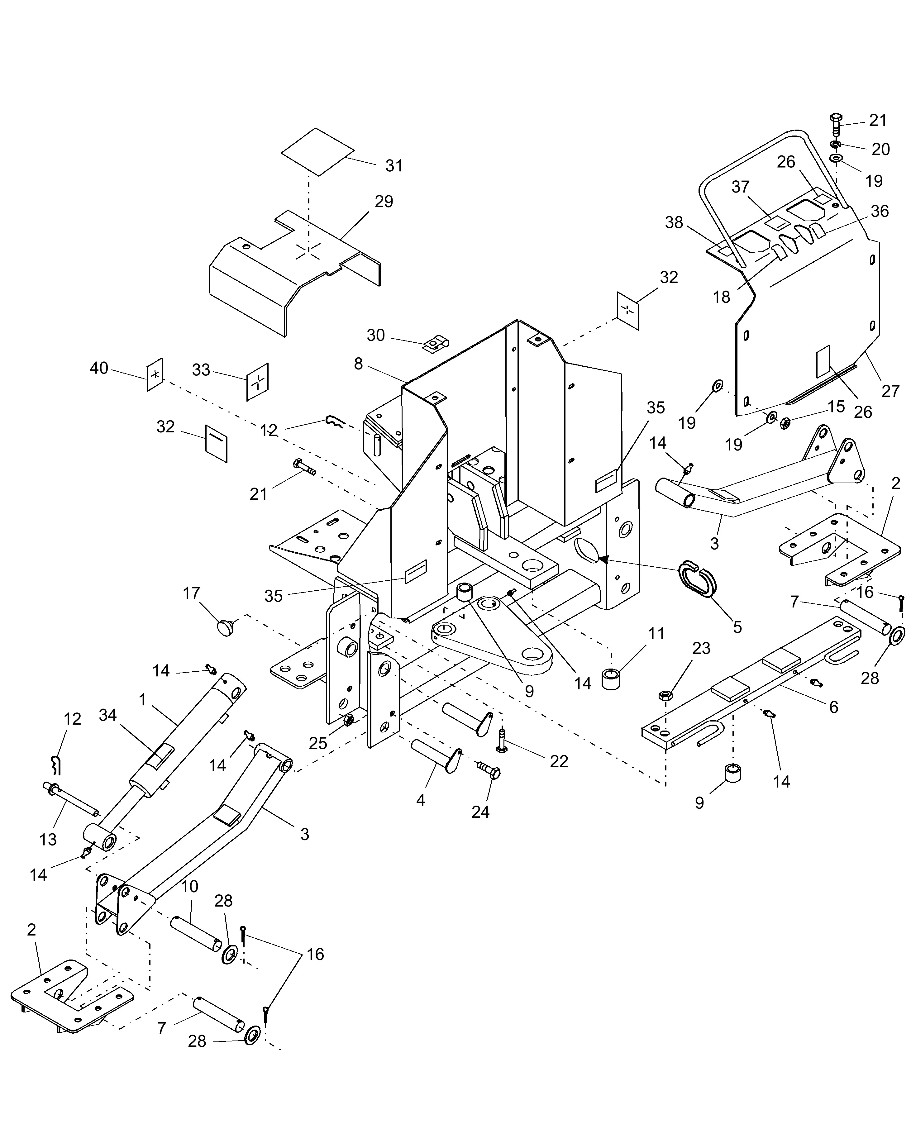Case IH 716524016 - BHX172 BACKHOE(08/03 - 12/07) Parts Diagrams