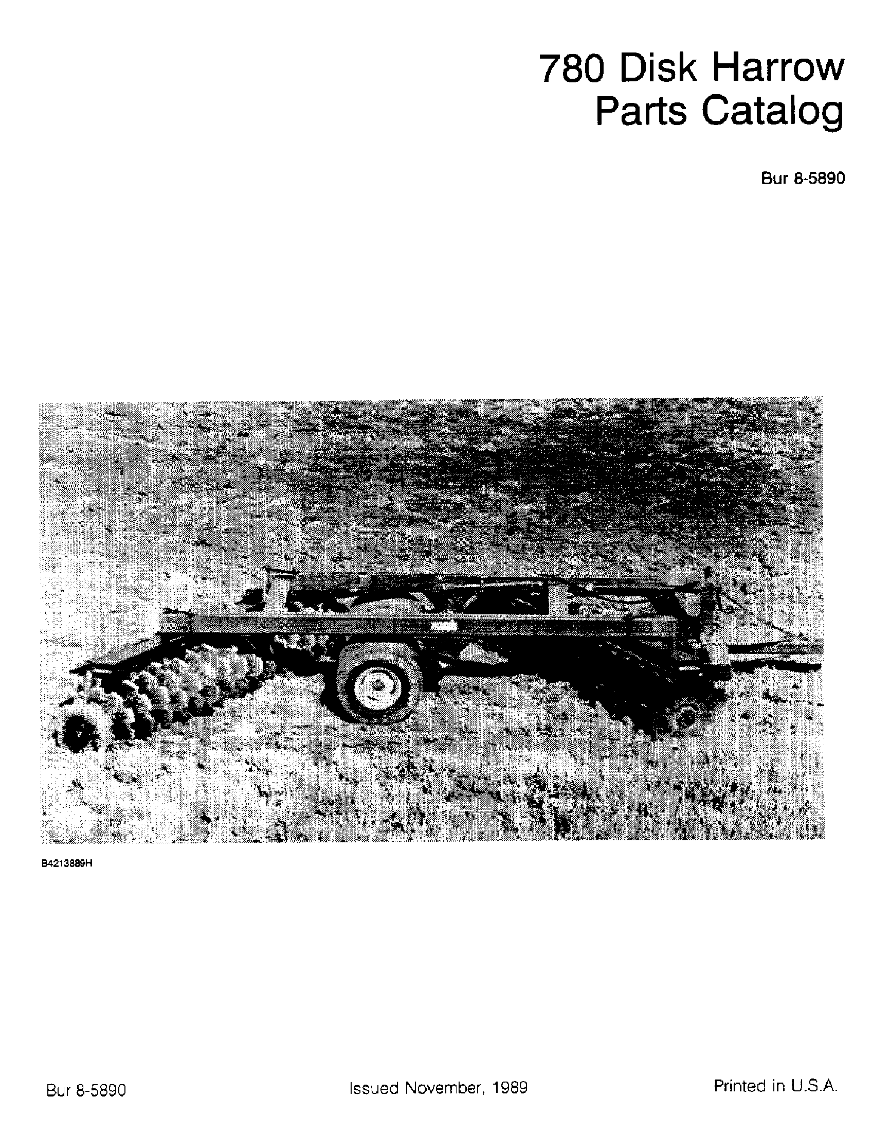Case IH 780 - CASE IH DISK HARROW(01/86 - 12/04) Parts Diagrams