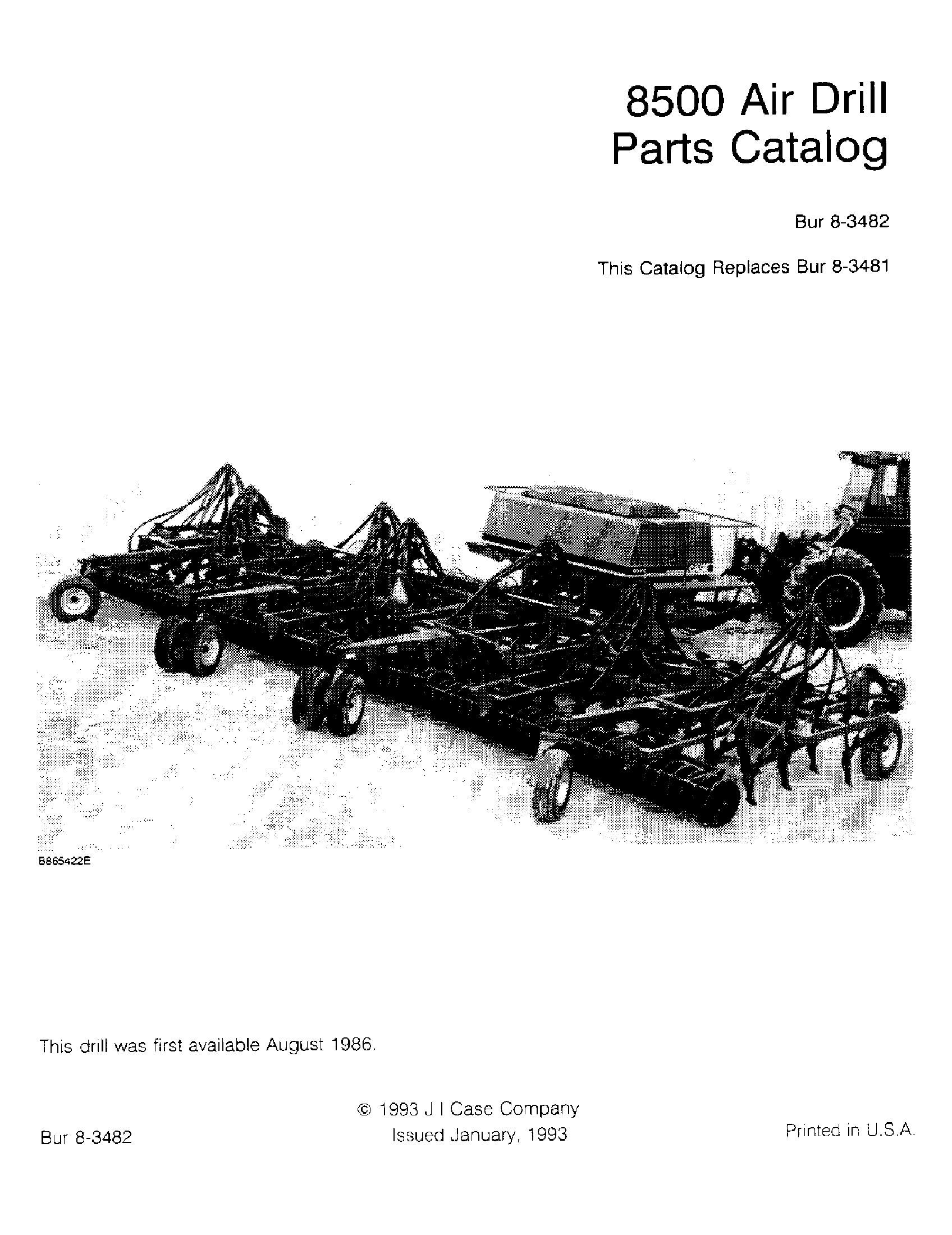 Case IH 8500 - CASE IH AIR DRILL(08/86 - 12/89) Parts Diagrams