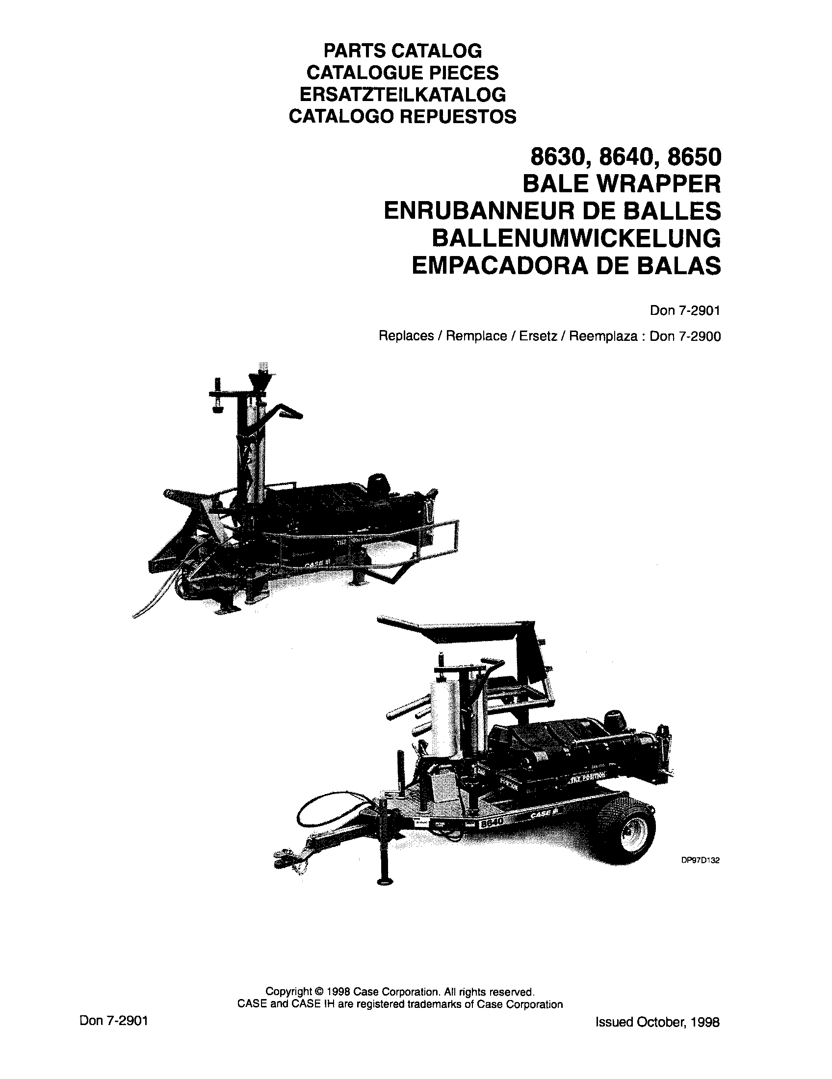 Case IH 8650 - CASE IH BALE WRAPPER(01/97 - 12/97) Parts Diagrams