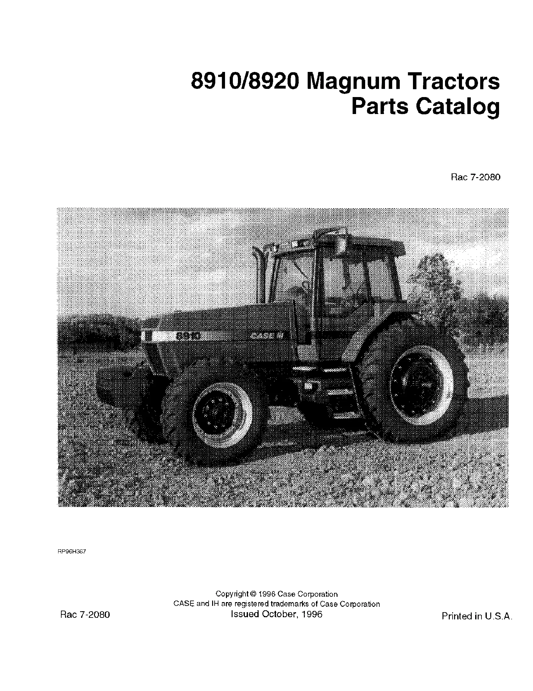 Case IH 8920 - CASE IH MAGNUM TRACTOR(01/97 - 12/98) Parts Diagrams