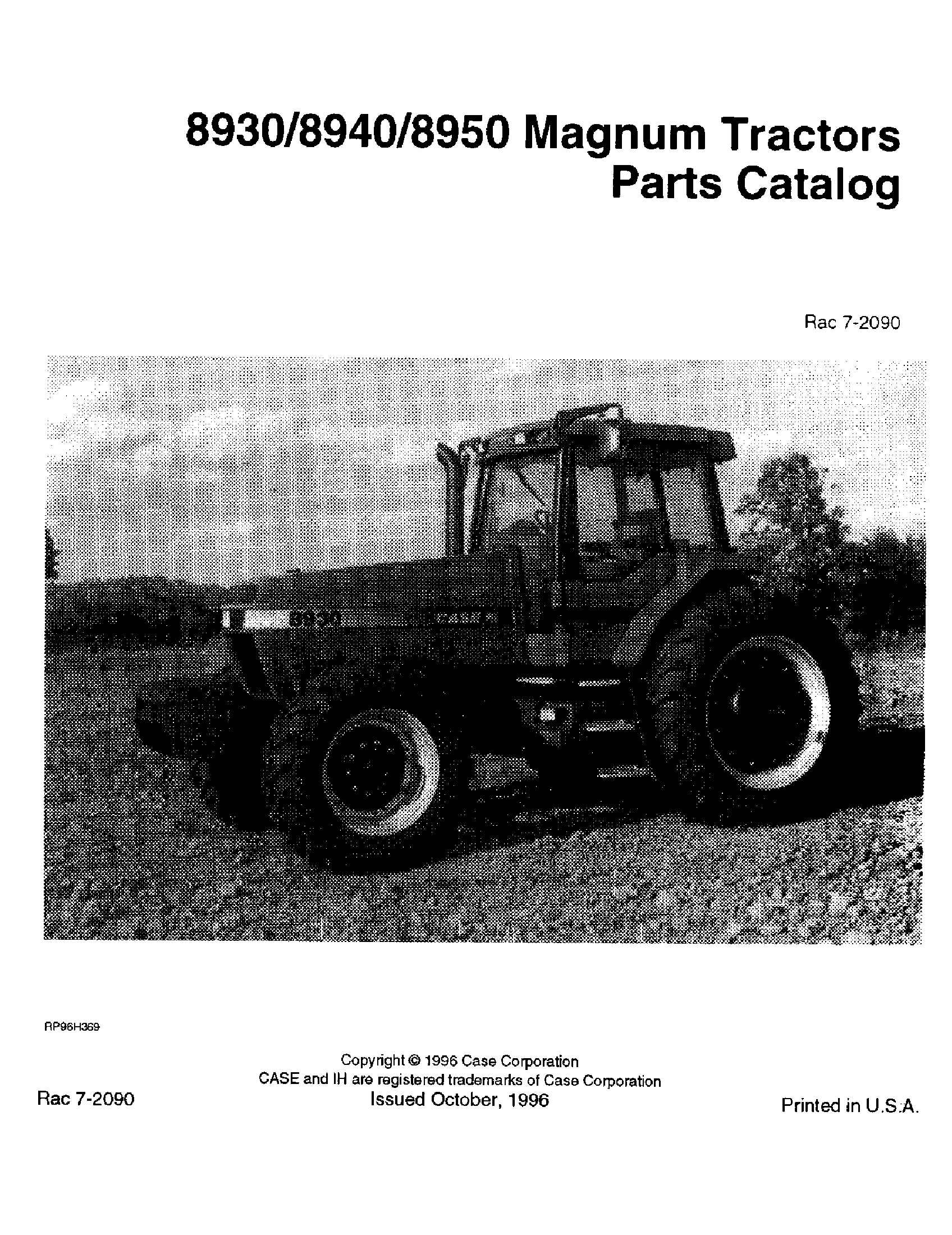 Case IH 8950 - CASE IH MAGNUM TRACTOR(01/97 - 12/98) Parts Diagrams