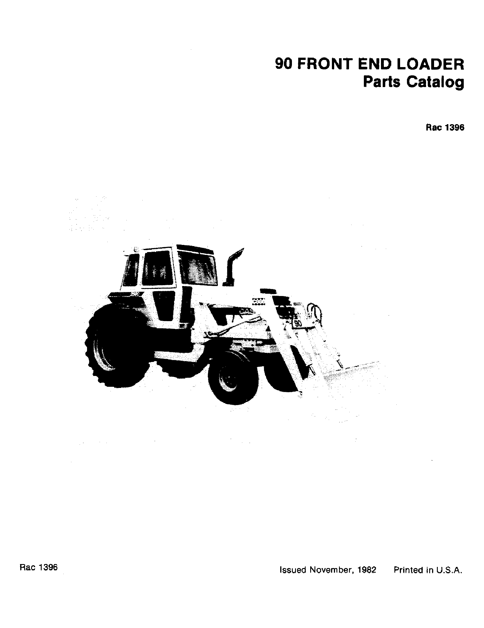 Case IH 90 - CASE FRONT END LOADER(01/74 - 12/84) Parts Diagrams