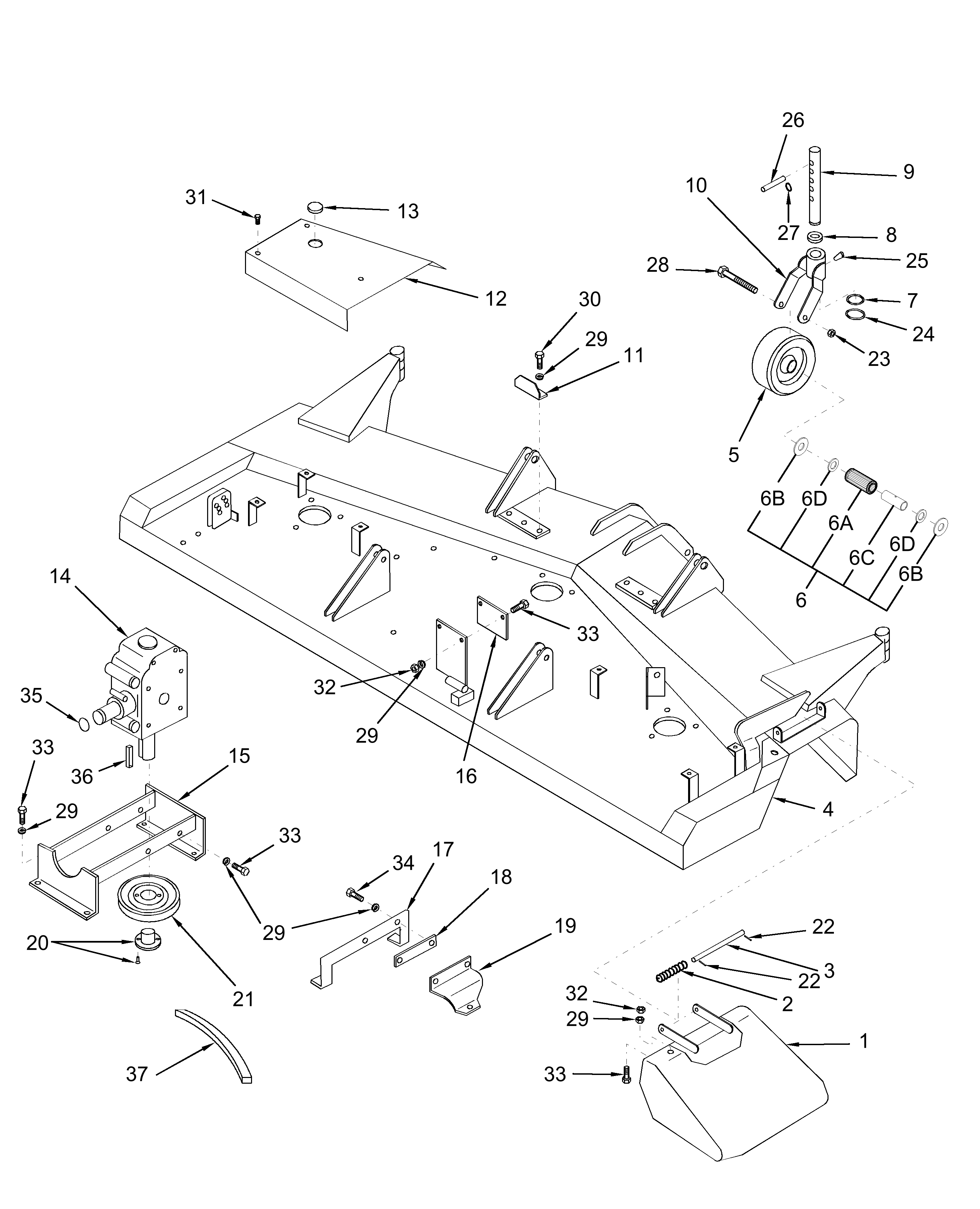 Case IH 914A - MID-MOUNT MOWER(01/04 - 12/10) Parts Diagrams