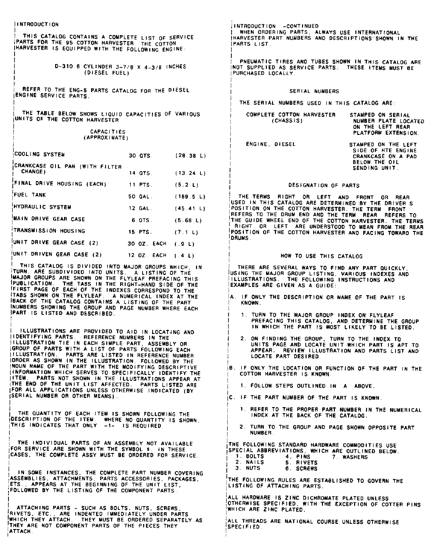 Case IH 95 - INTERNATIONAL HARVESTER FINGER HEAD COTTON HARVESTER(01/74 ...