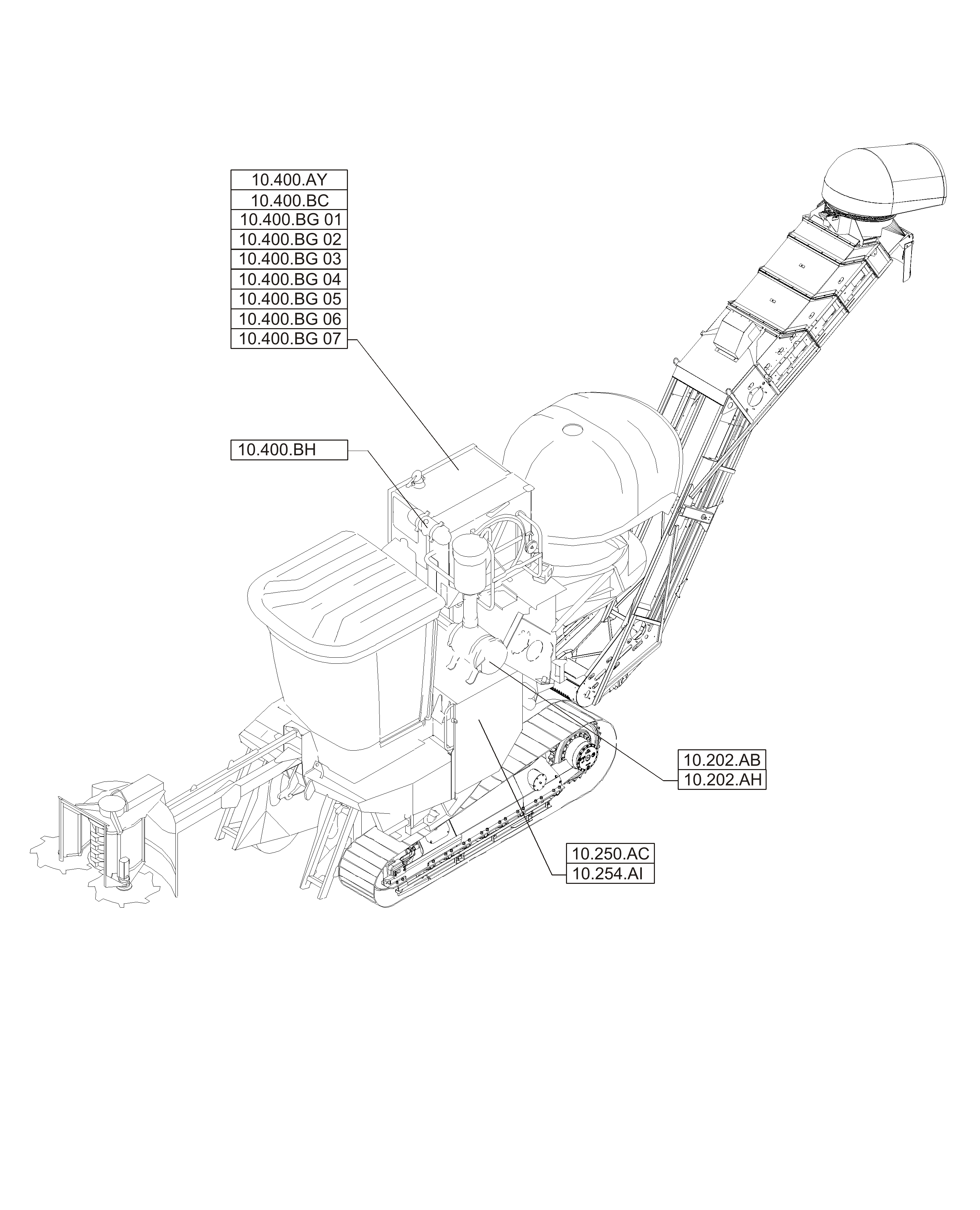 Case IH A8800 - SUGAR CANE MULTI ROW BR(05/13 - 01/18) Parts Diagrams
