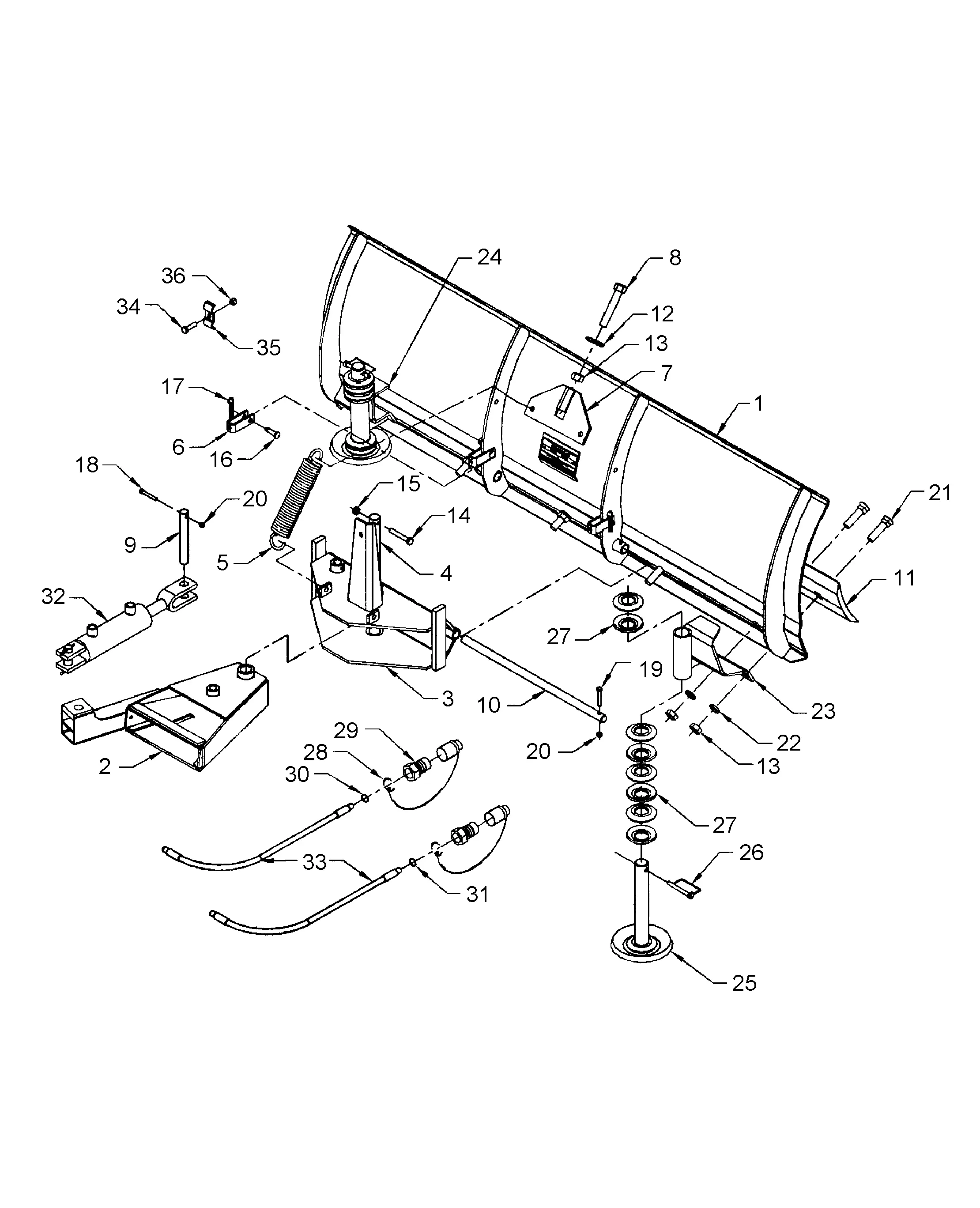 Case IH BMX160 - FRONT MOUNTED BLADE(11/03 - 12/07) Parts Diagrams
